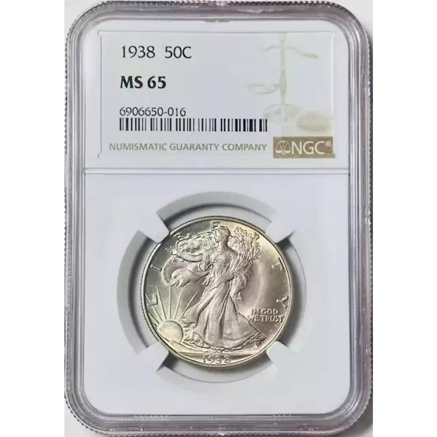 1938 Walking Liberty Half Dollar NGC MS-65 Great Luster! - Bob Paul ...