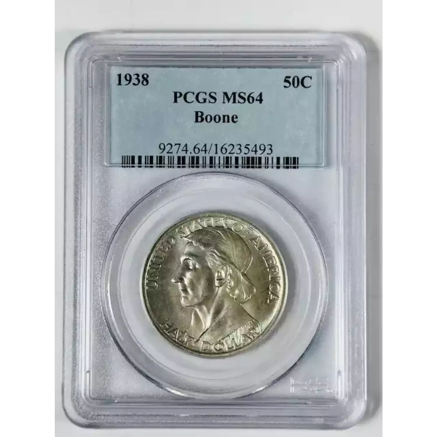 1938 Classic Commemorative Daniel Boone Bicentennial PCGS MS-64 Boone ...
