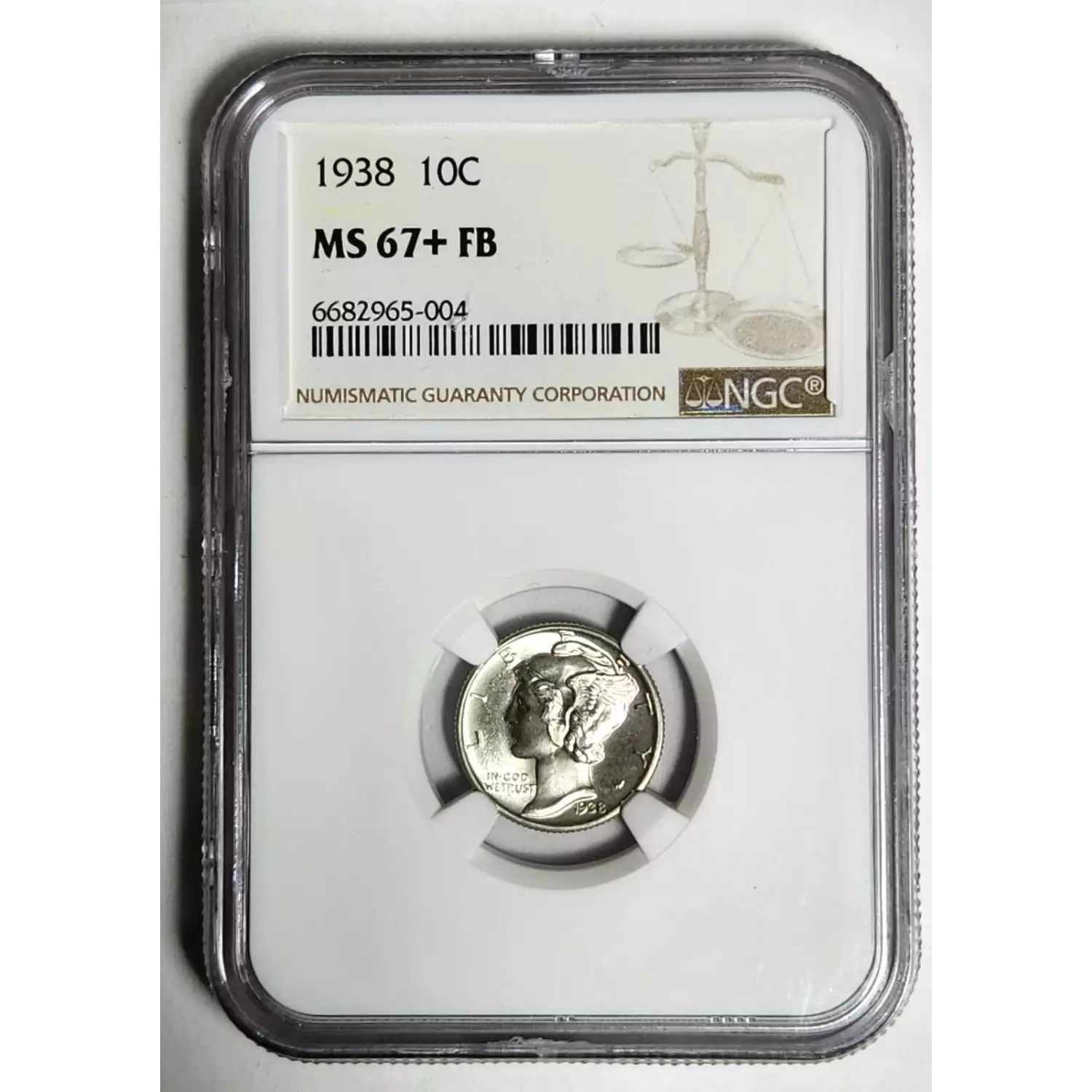 1938 Mercury Dime NGC MS-67+ FB - Bob Paul Rare Coins