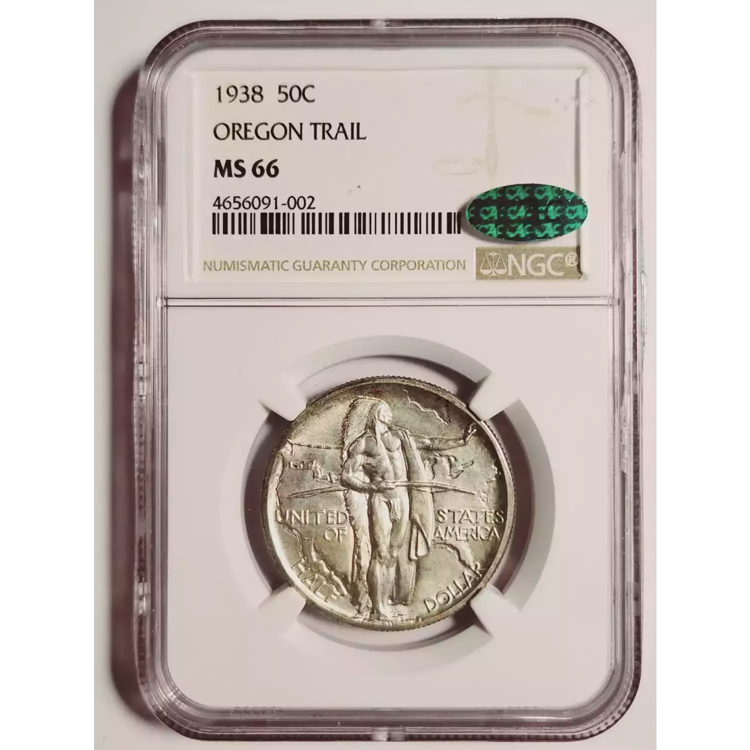 1938 Classic Commemorative Oregon Trail Memorial NGC MS-66 OREGON TRAIL CAC - Bob Paul Rare Coins