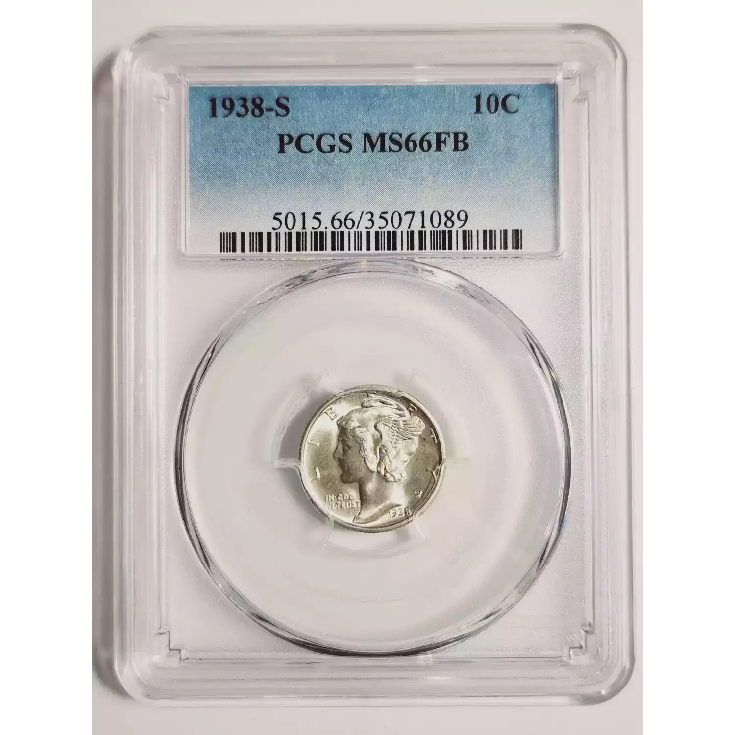 1938-S Mercury Dime PCGS MS-66 FB - Bob Paul Rare Coins