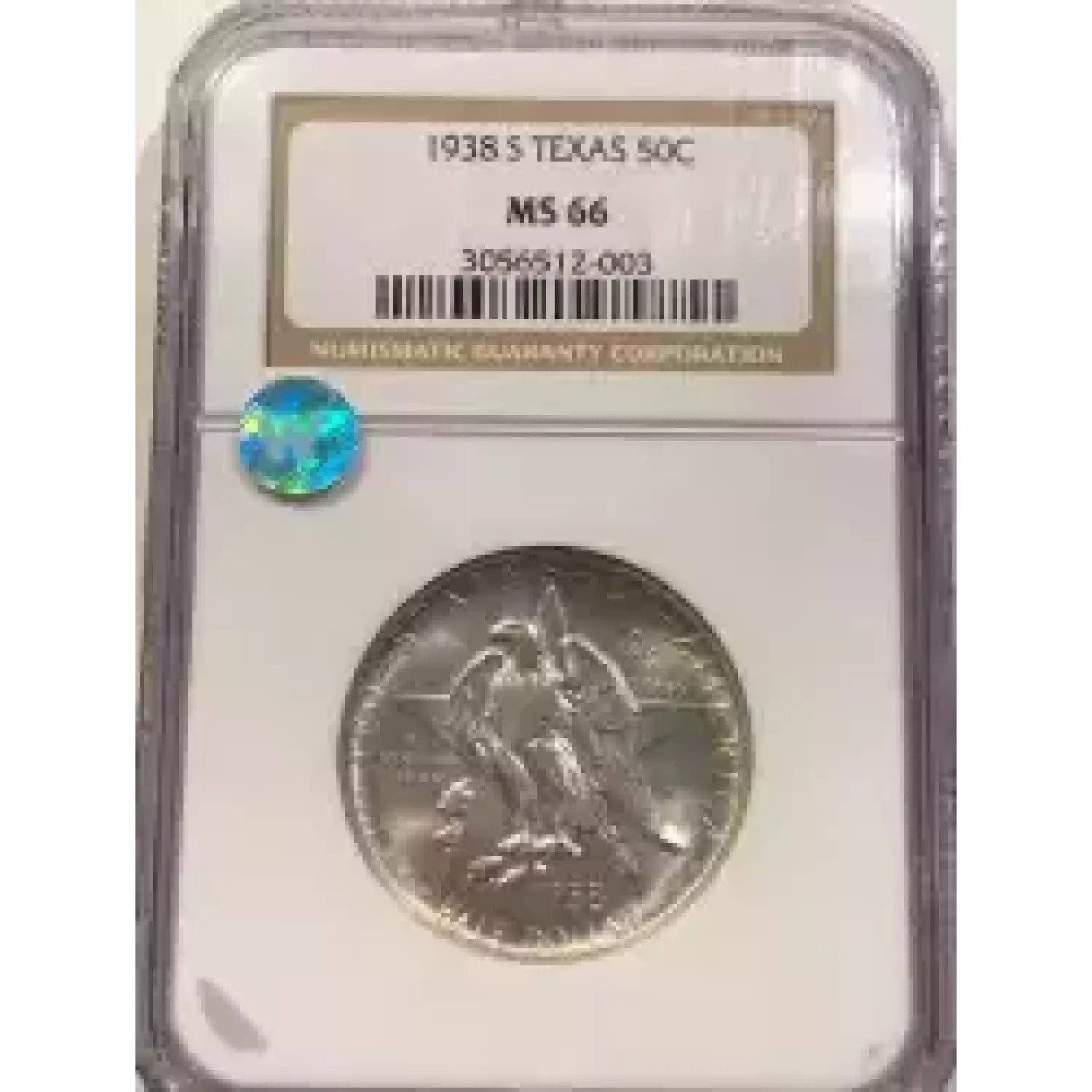 1938-S NGC MS-66 TEXAS Classic Commemorative Texas Independence ...