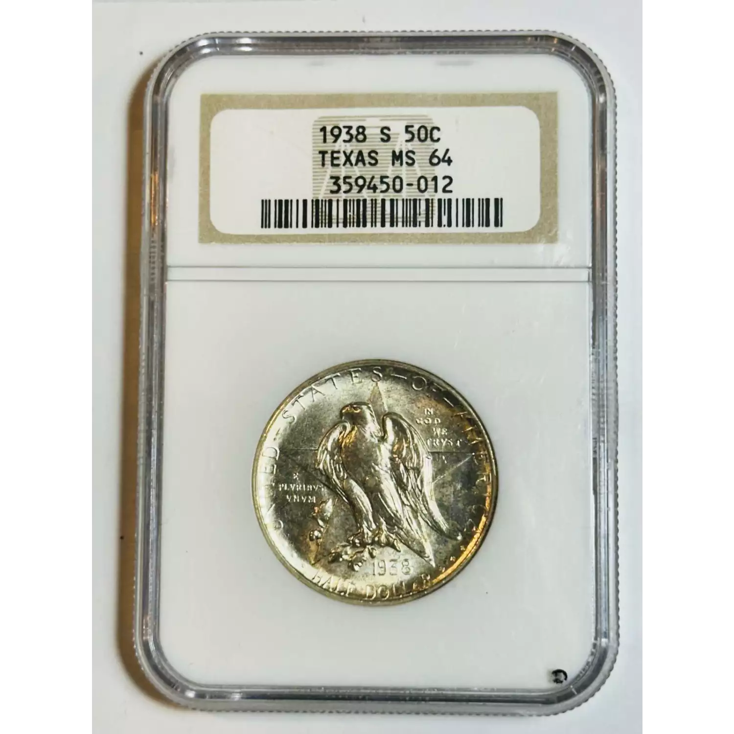 1938-S Classic Commemorative Texas Independence Centennial NGC MS-64 ...