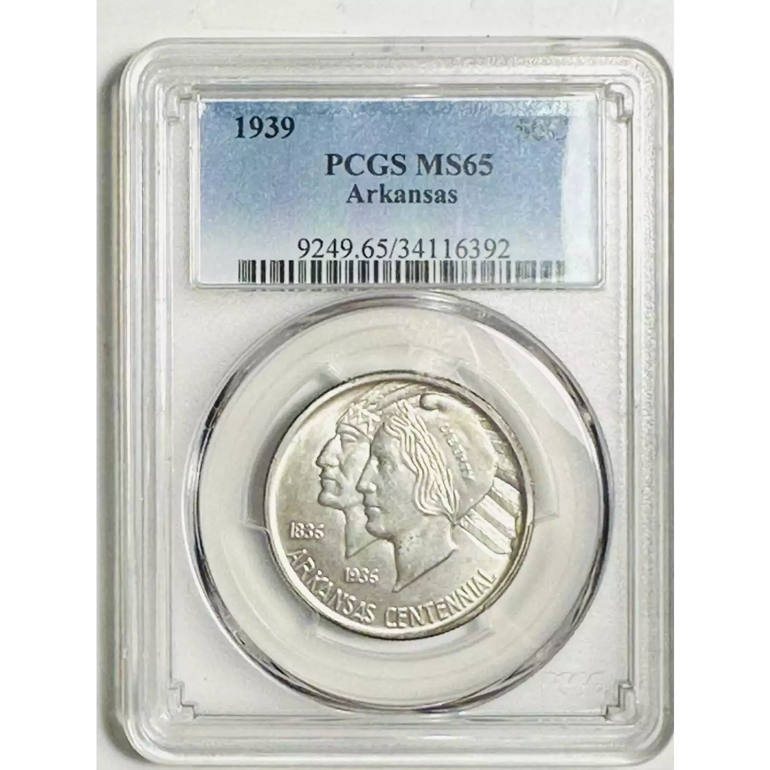 1939 Classic Commemorative Arkansas Centennial PCGS MS-65 Arkansas ...