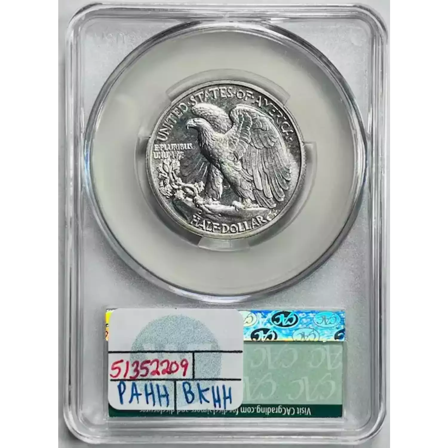 1939 Walking Liberty Half Dollar CACG PR 67 CAC, Sight White - Bob Paul ...