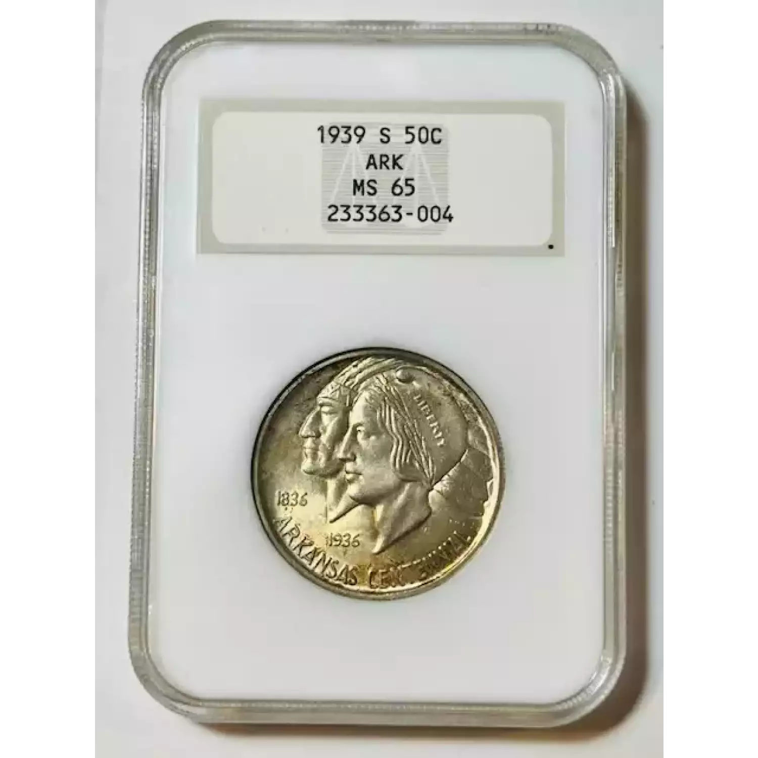 1939-S Classic Commemorative Arkansas Centennial NGC MS-65 ARKANSAS ...