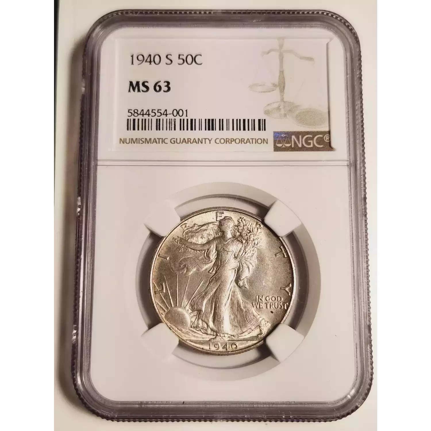 1940-S Walking Liberty Half Dollar NGC MS-63 - Bob Paul Rare Coins