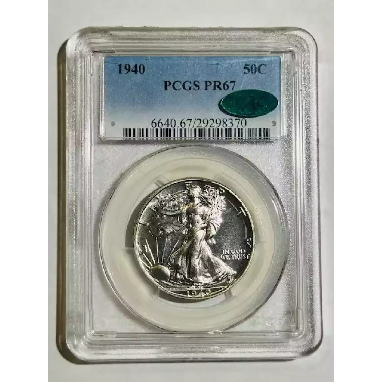 1940 Walking Liberty Half Dollar PCGS PR-67 CAC - Bob Paul Rare Coins