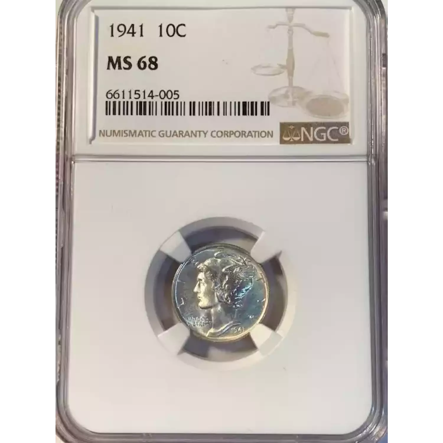 1941 Mercury Dime NGC MS-68 - Bob Paul Rare Coins