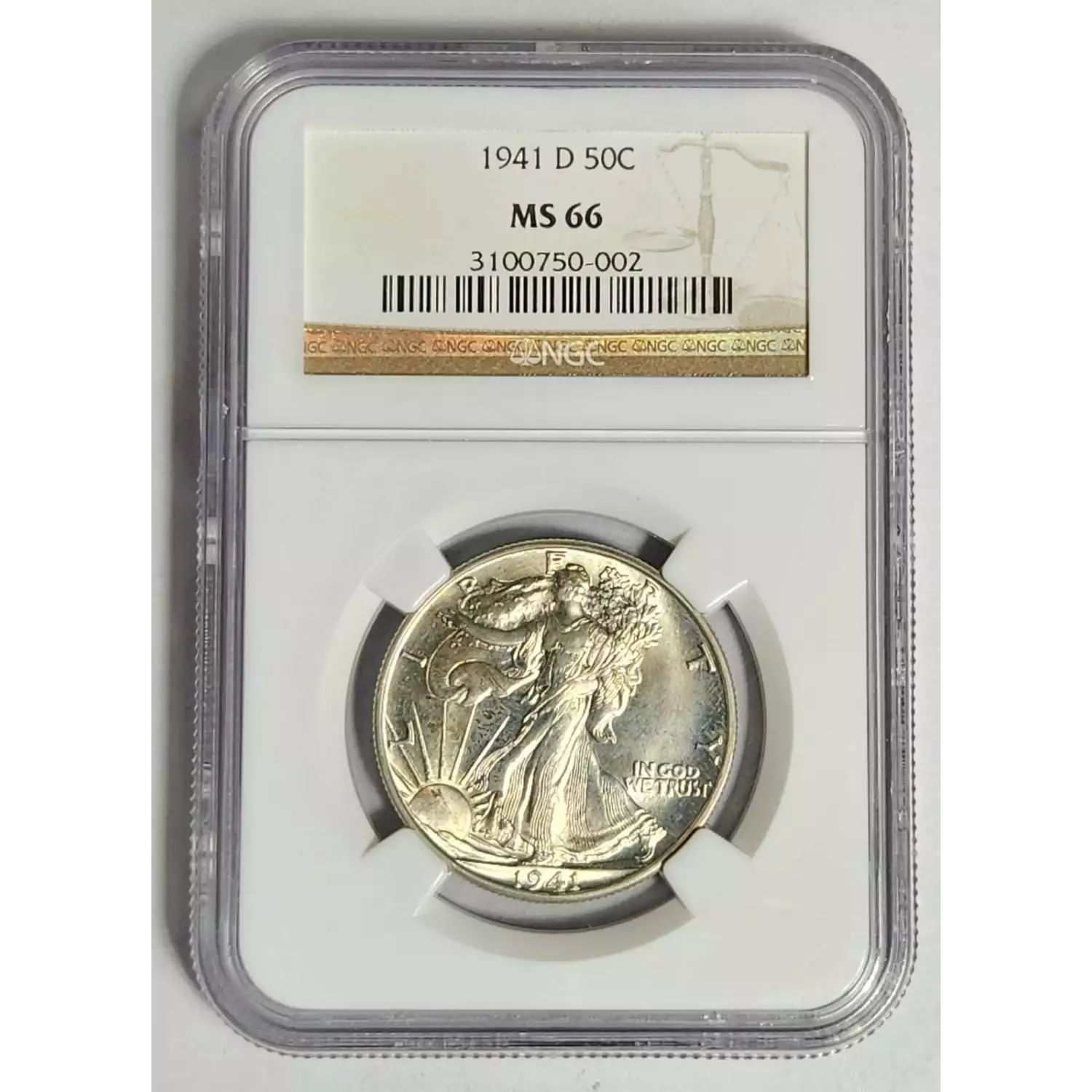 1941-D Walking Liberty Half Dollar NGC MS-66 - Bob Paul Rare Coins