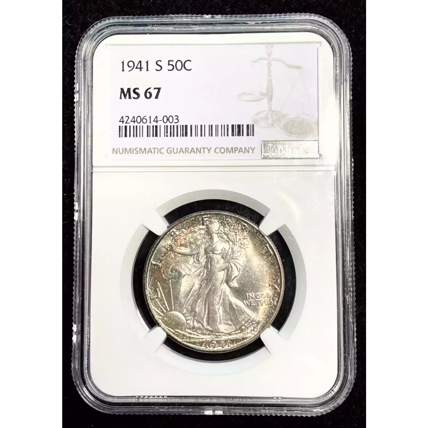 1941-S Walking Liberty Half Dollar NGC MS-67 - Bob Paul Rare Coins