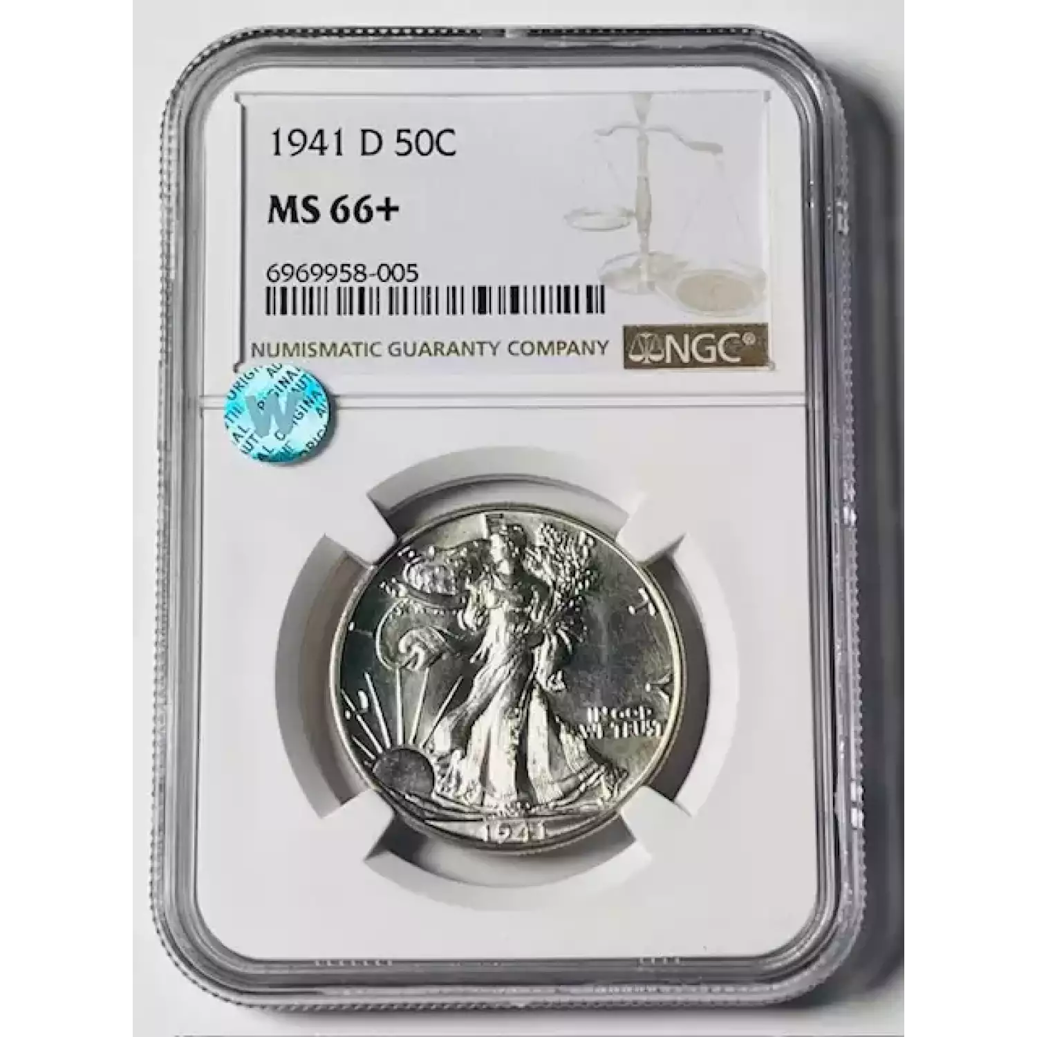 1941-D Walking Liberty Half Dollar NGC MS-66+ Sight White - Bob Paul Rare Coins
