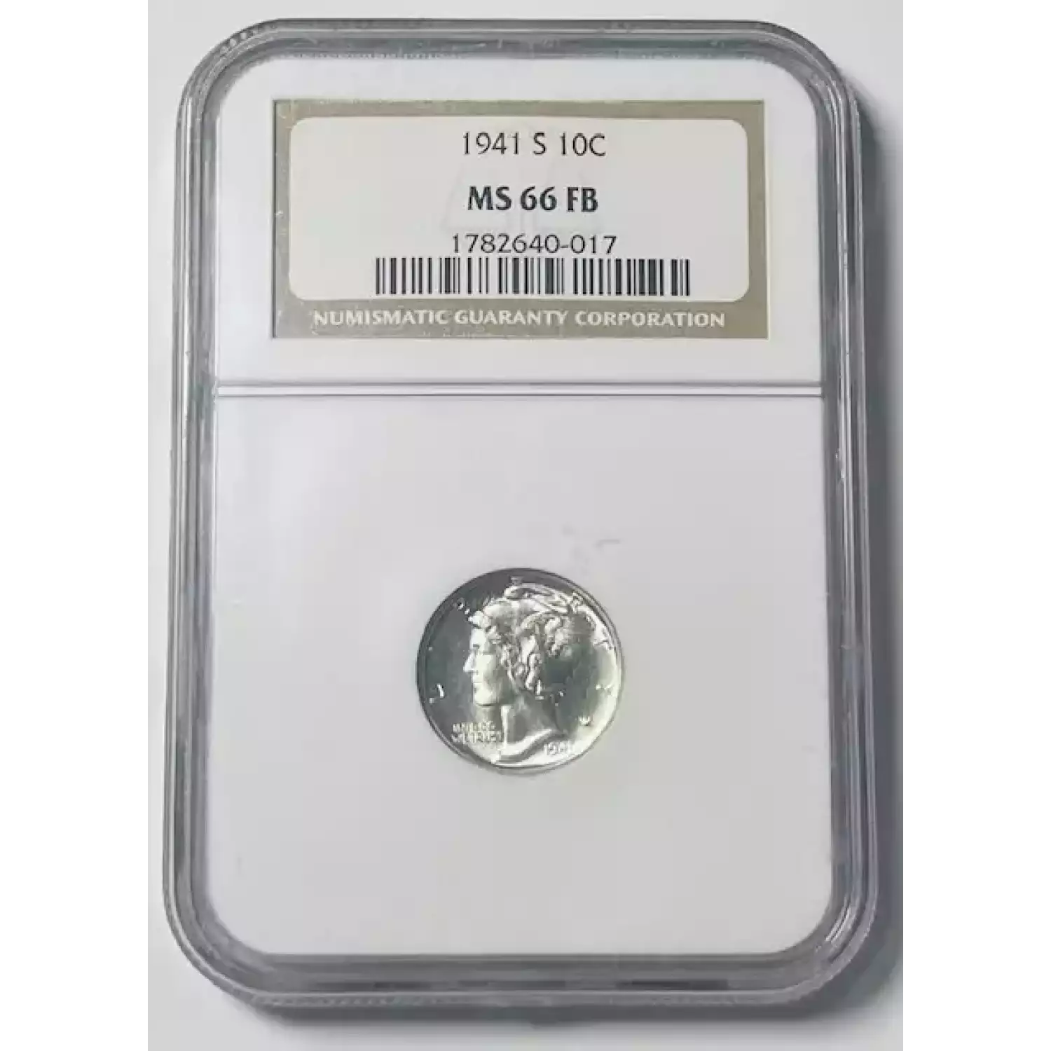 1941-S Mercury Dime NGC MS-66 FB - Bob Paul Rare Coins
