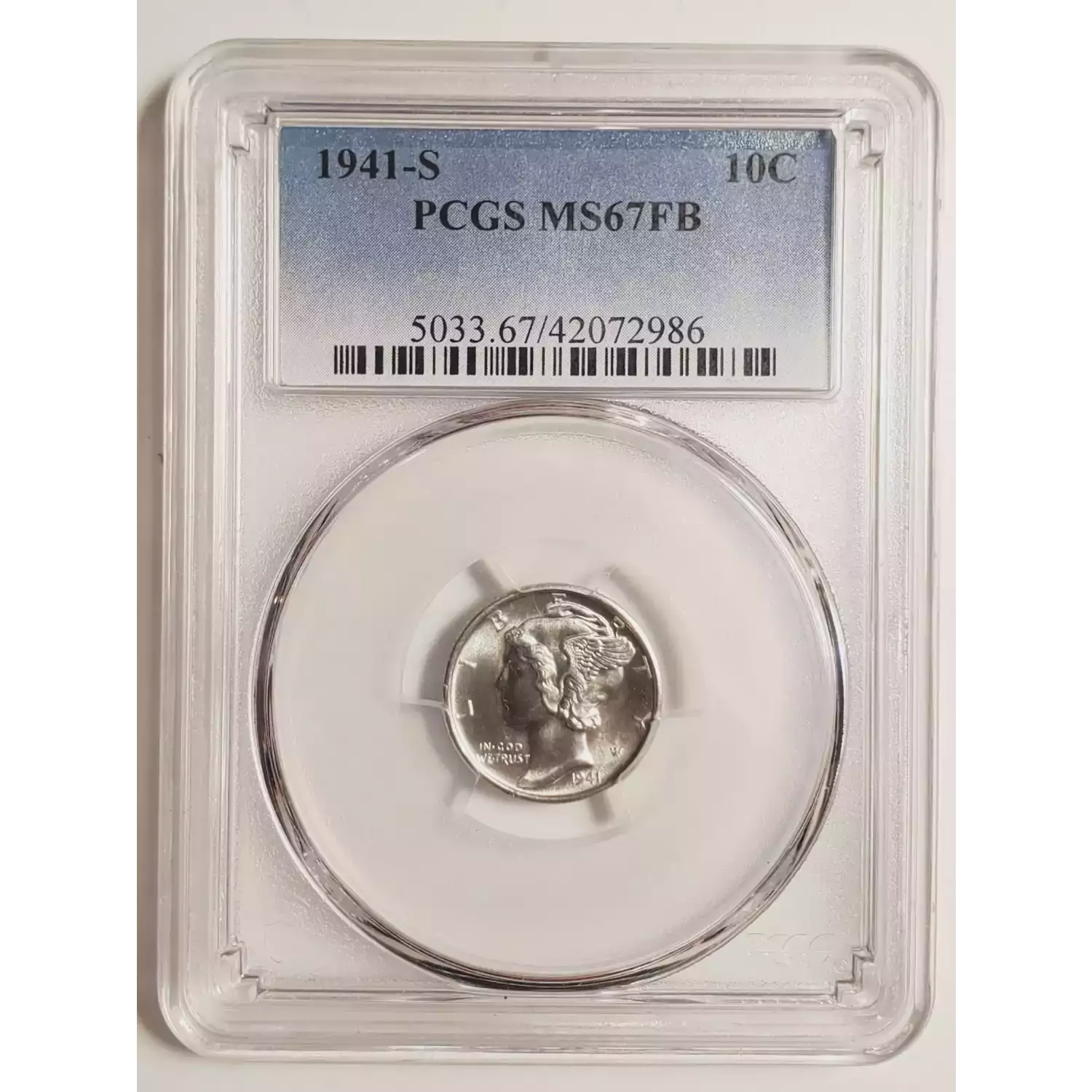 1941-S Mercury Dime PCGS MS-67 FB - Bob Paul Rare Coins
