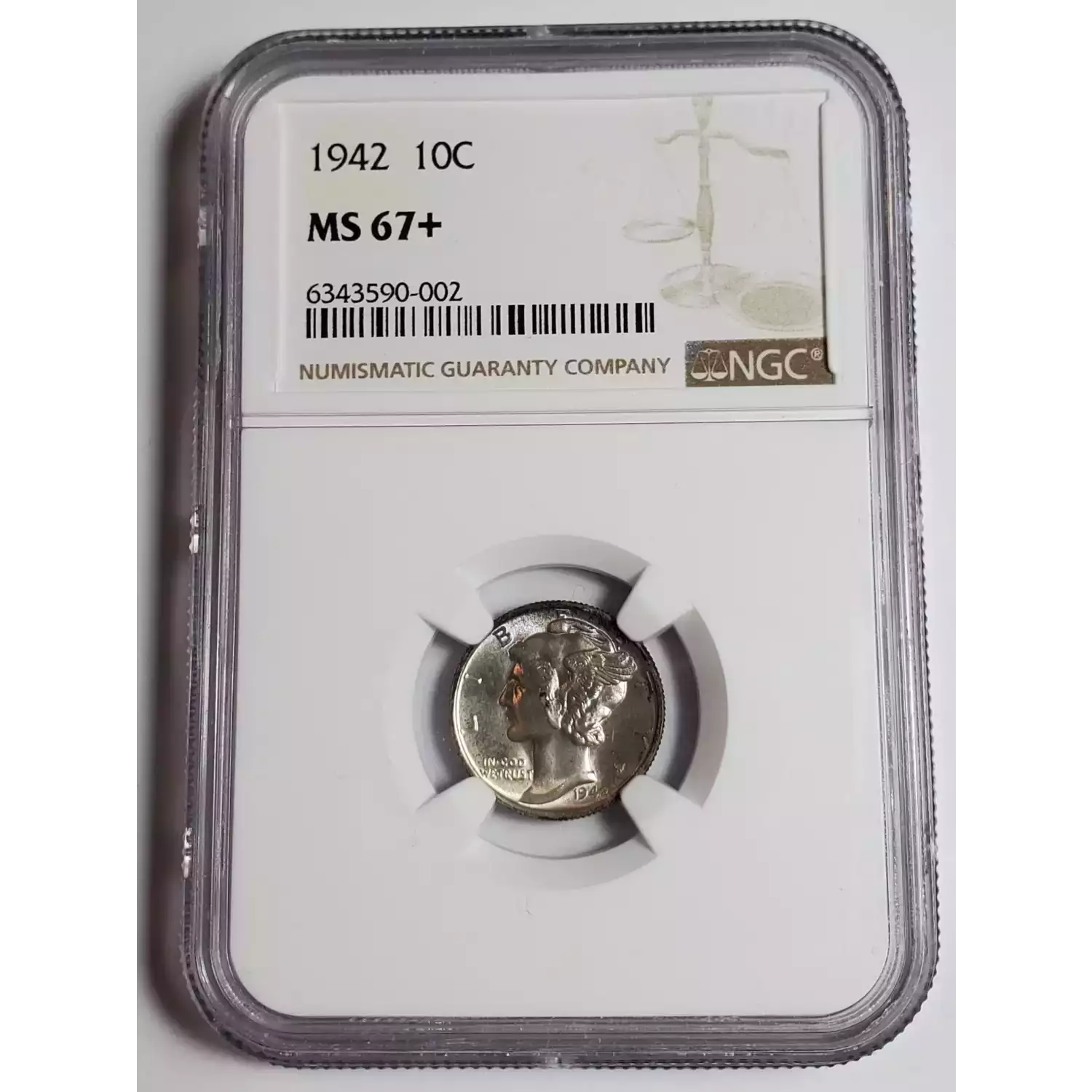 1942 Mercury Dime NGC MS-67+ - Bob Paul Rare Coins