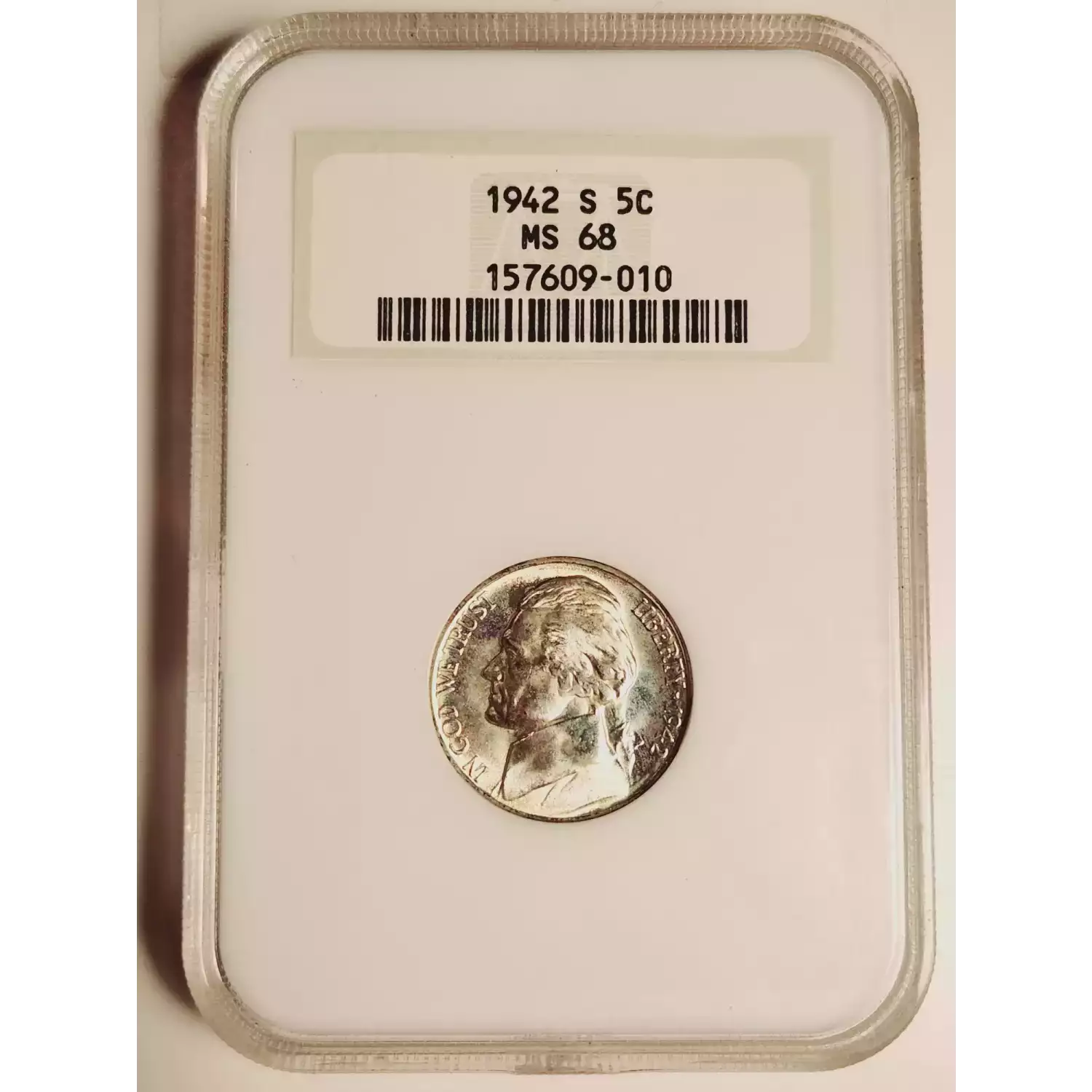 1942-S Nickel Jefferson NGC MS-68 - Bob Paul Rare Coins