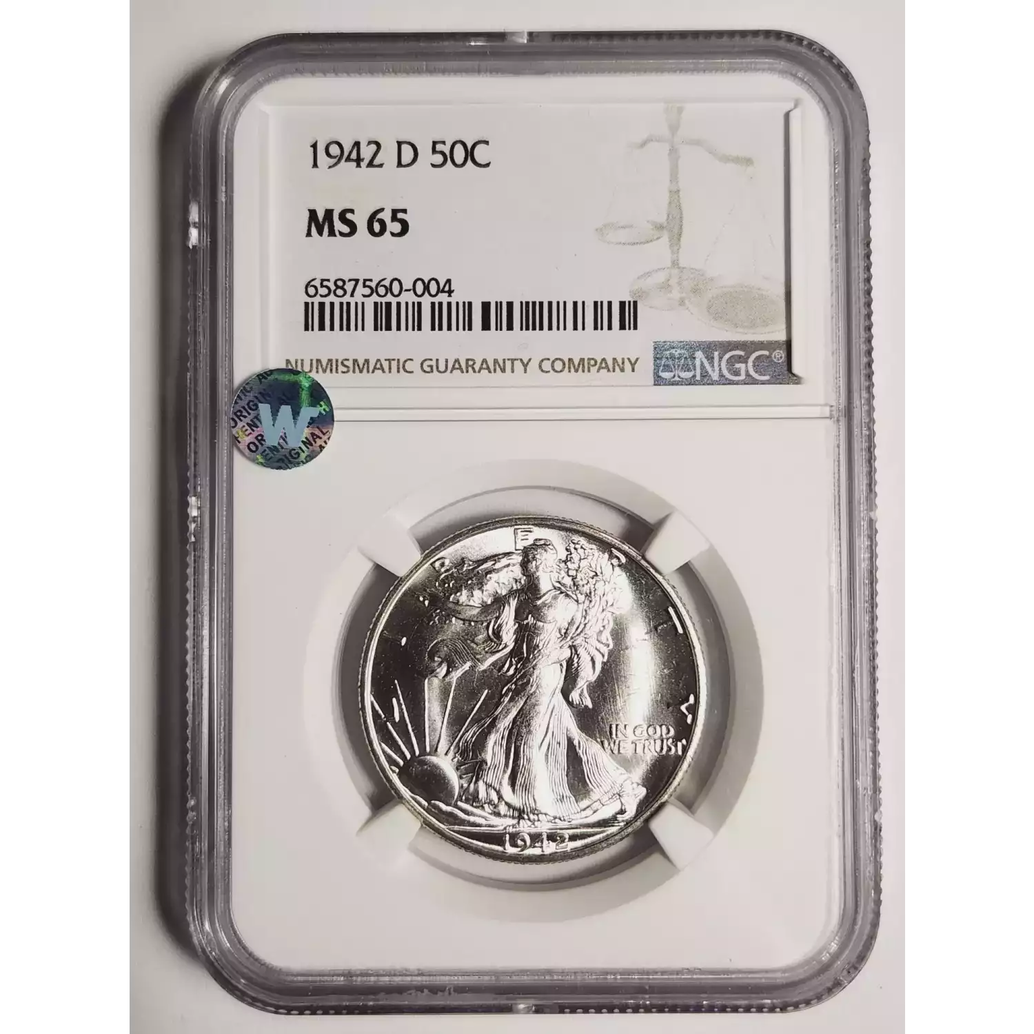 1942-D Walking Liberty Half Dollar NGC MS-65 Sight White - Bob Paul ...
