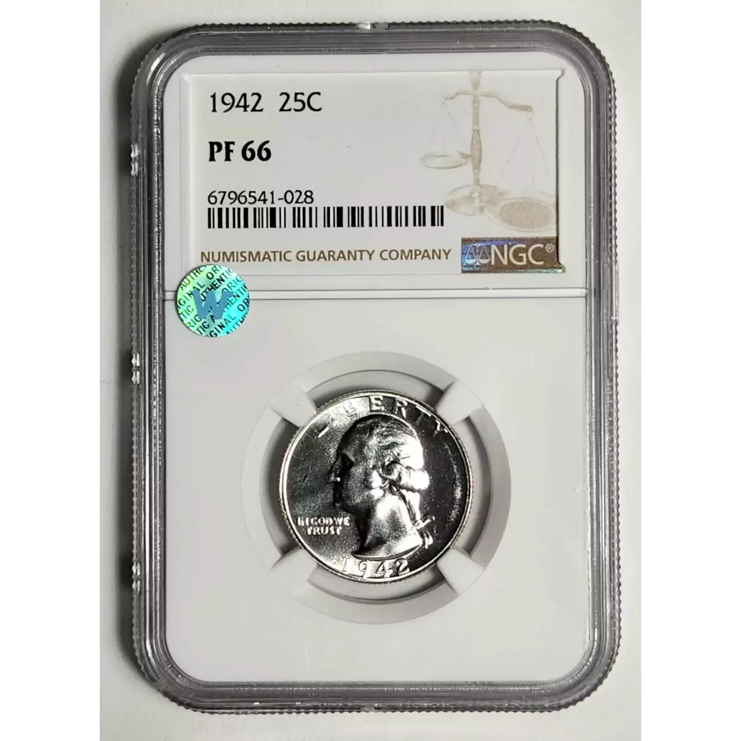 1942 Washington Quarter NGC PF-66 Sight White - Bob Paul Rare Coins