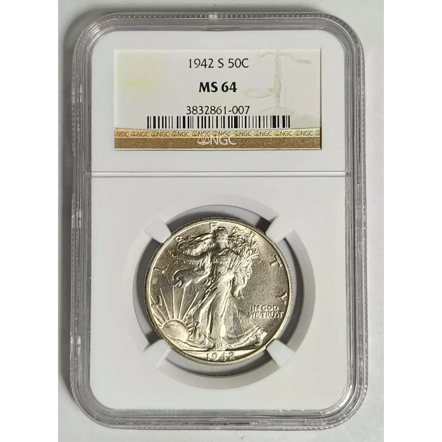 1942-S Walking Liberty Half Dollar NGC MS-64 - Bob Paul Rare Coins