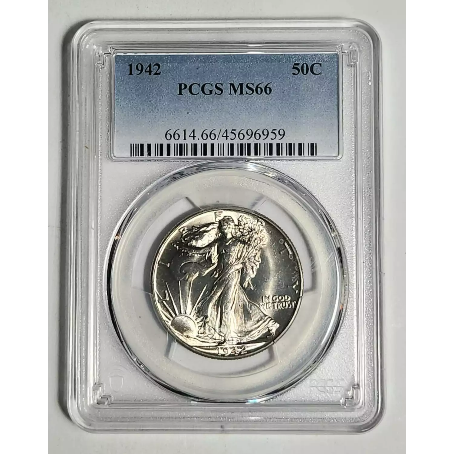 1942 Walking Liberty Half Dollar PCGS MS-66 - PQ - Bob Paul Rare Coins