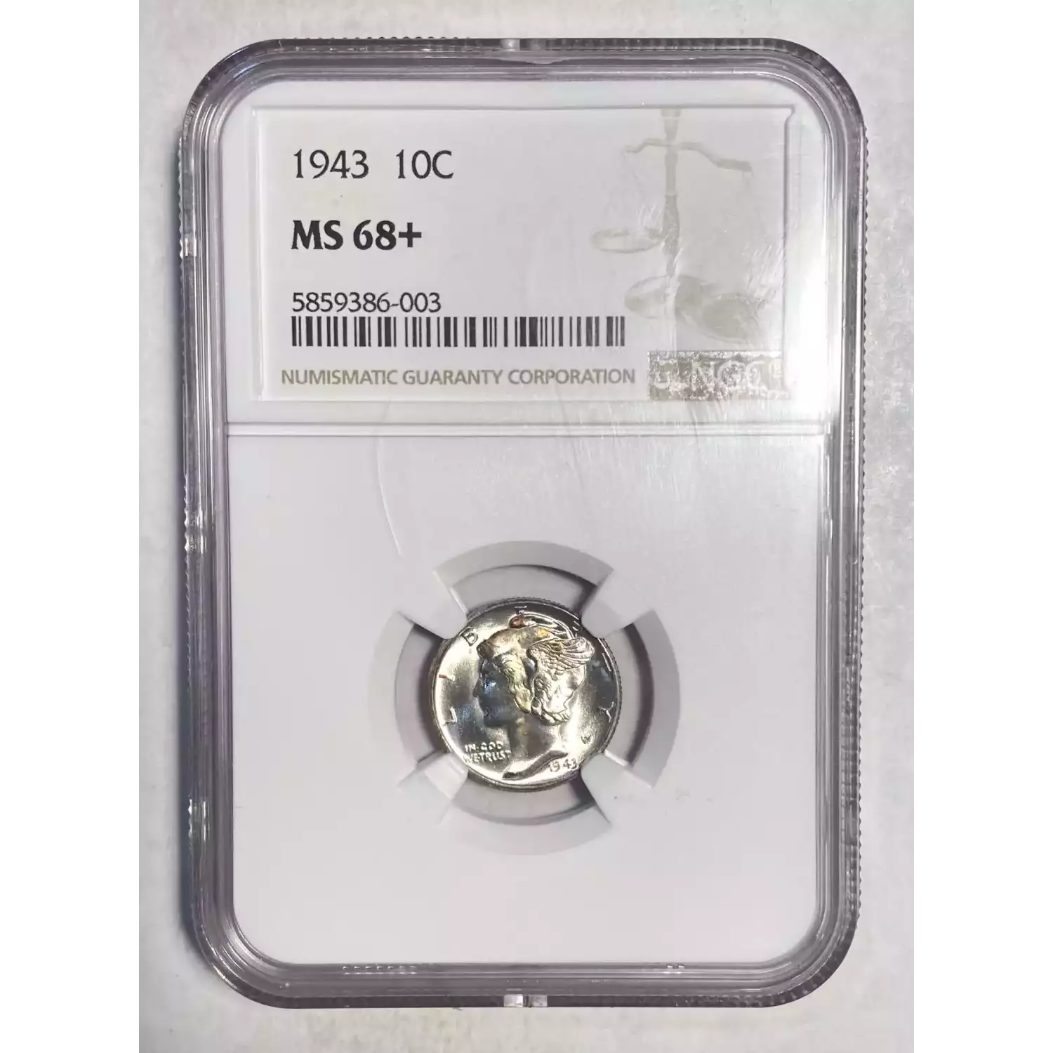 1943 Mercury Dime NGC MS-68+ - Bob Paul Rare Coins