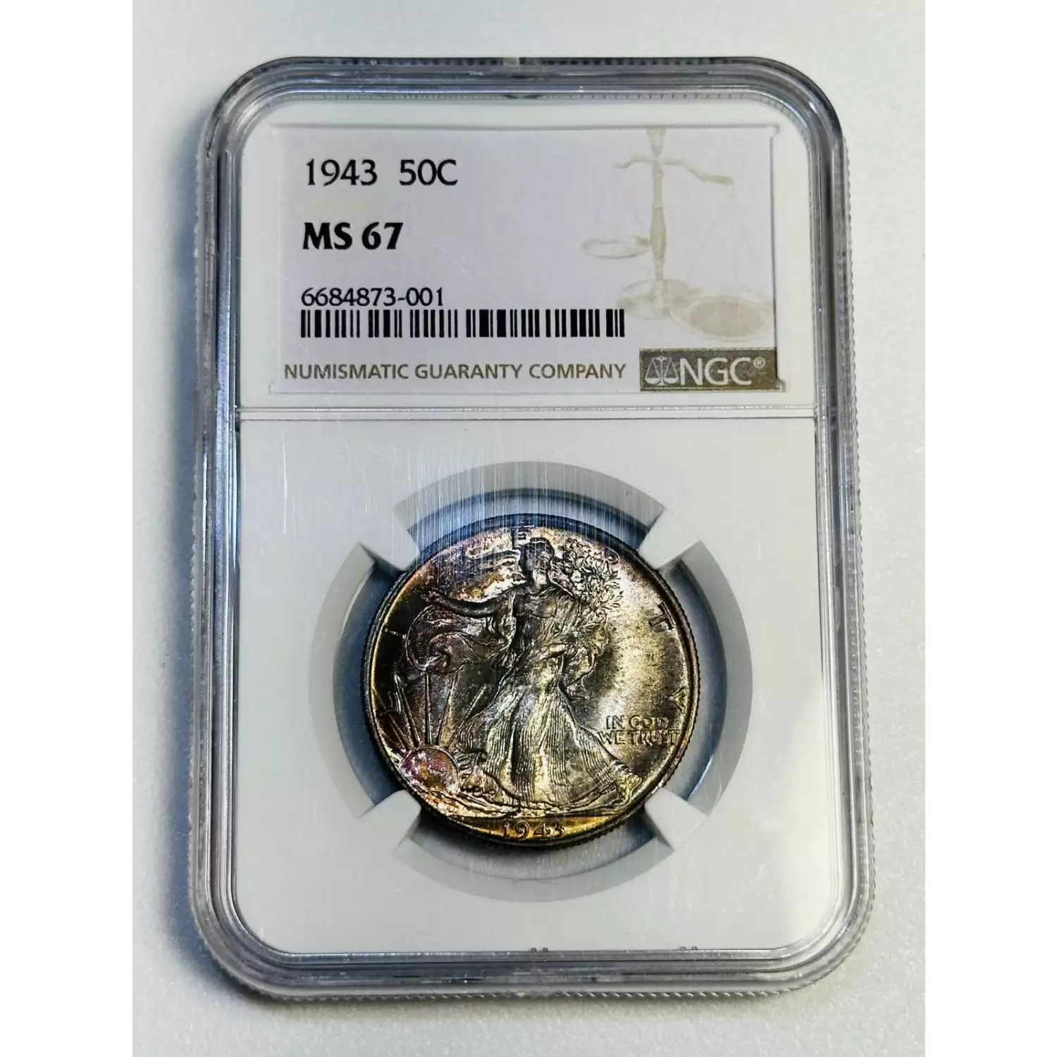 1943 Walking Liberty Half Dollar NGC MS-67 - Bob Paul Rare Coins