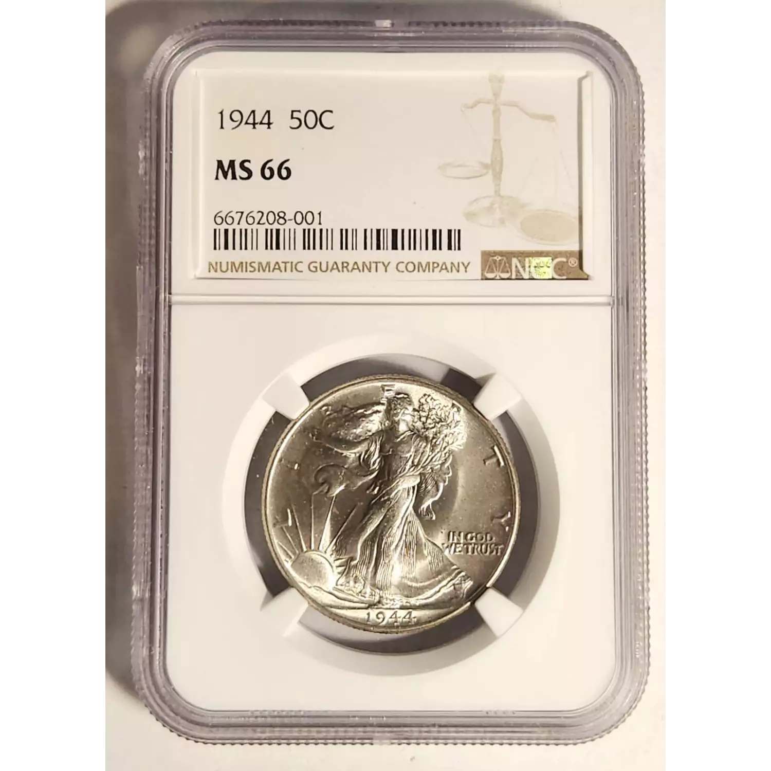 1944 Walking Liberty Half Dollar NGC MS-66 - Bob Paul Rare Coins