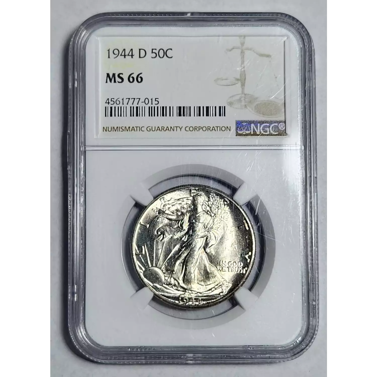 1944-D Walking Liberty Half Dollar NGC MS-66 - Bob Paul Rare Coins