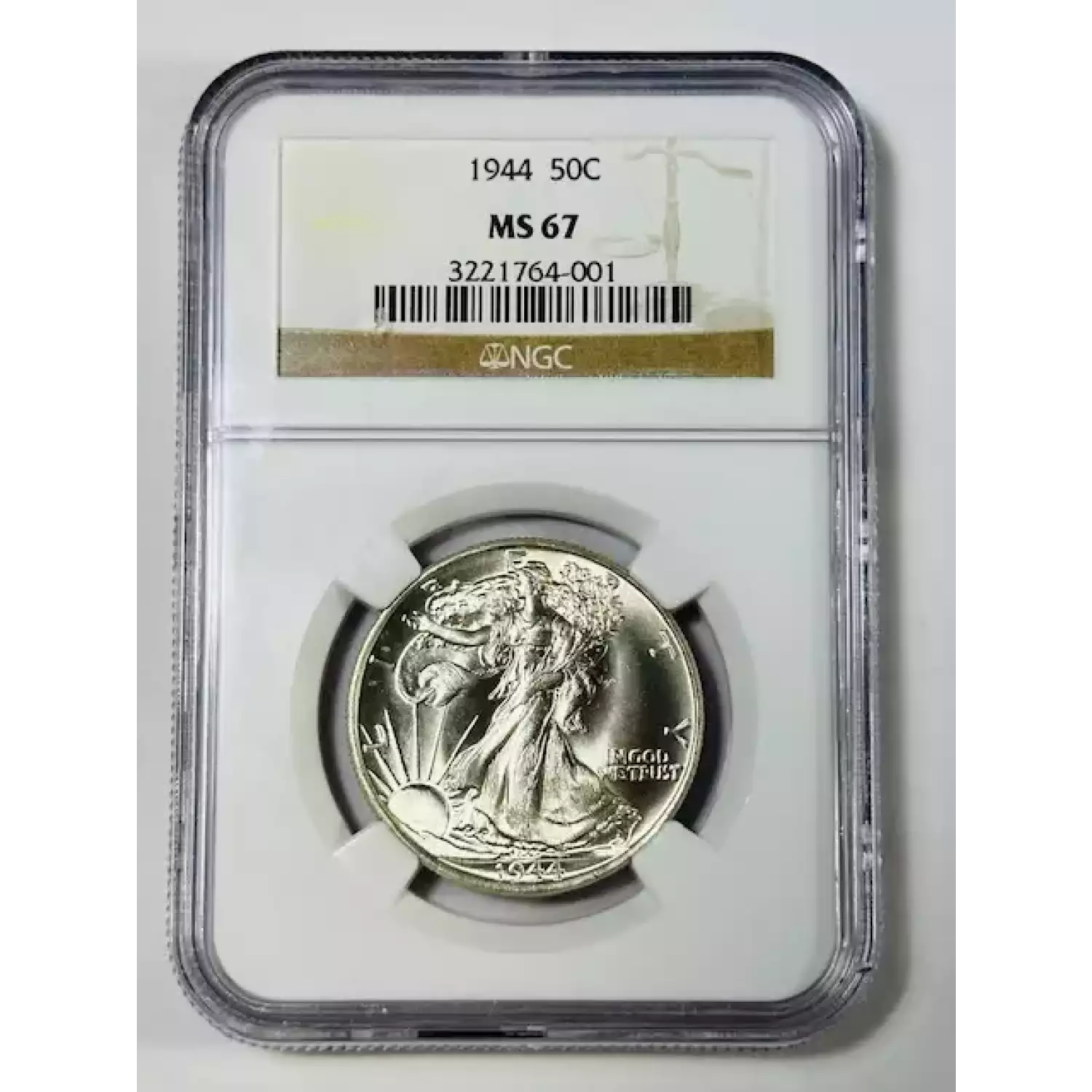 1944 Walking Liberty Half Dollar NGC MS-67 White! - Bob Paul Rare Coins