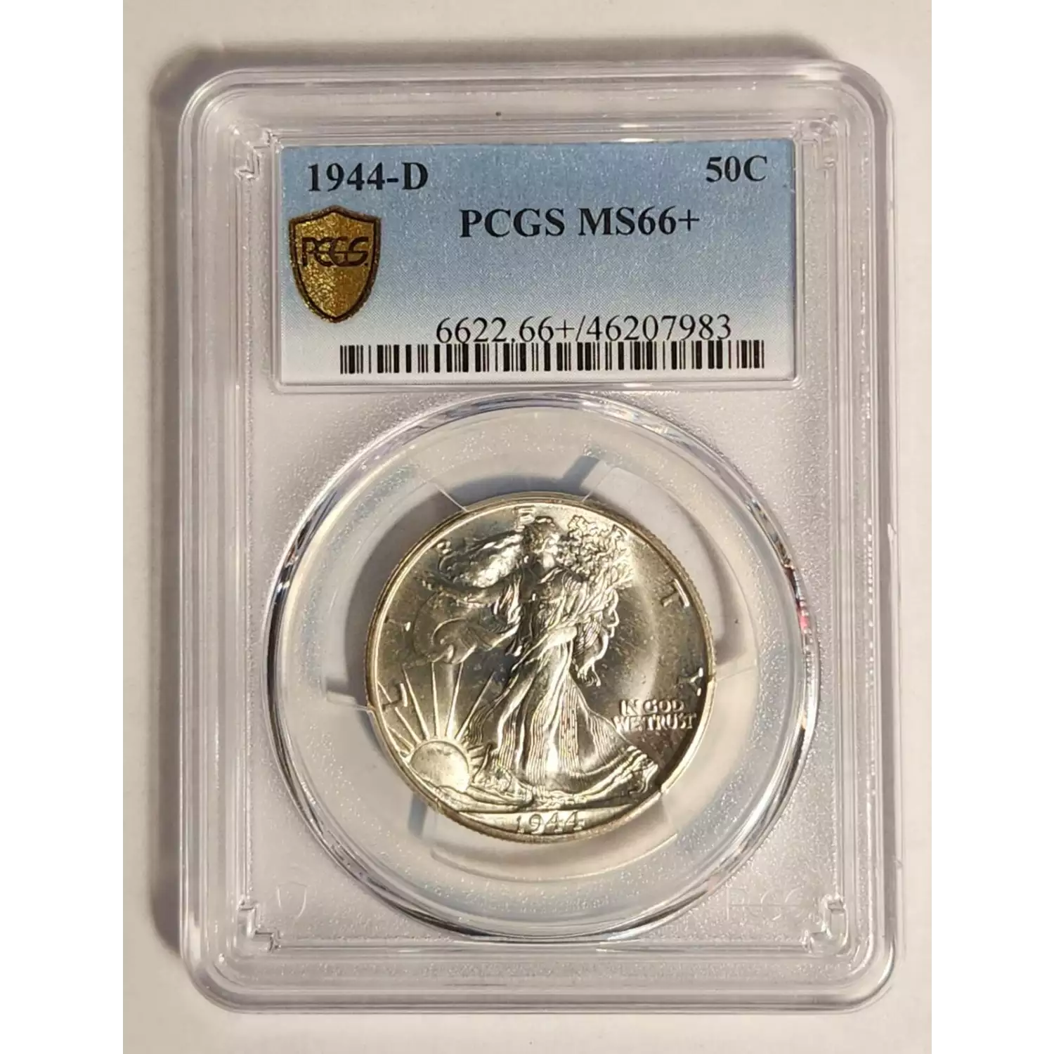 1944-D Walking Liberty Half Dollar PCGS MS-66+ - LOTS OF LUSTER - Bob ...