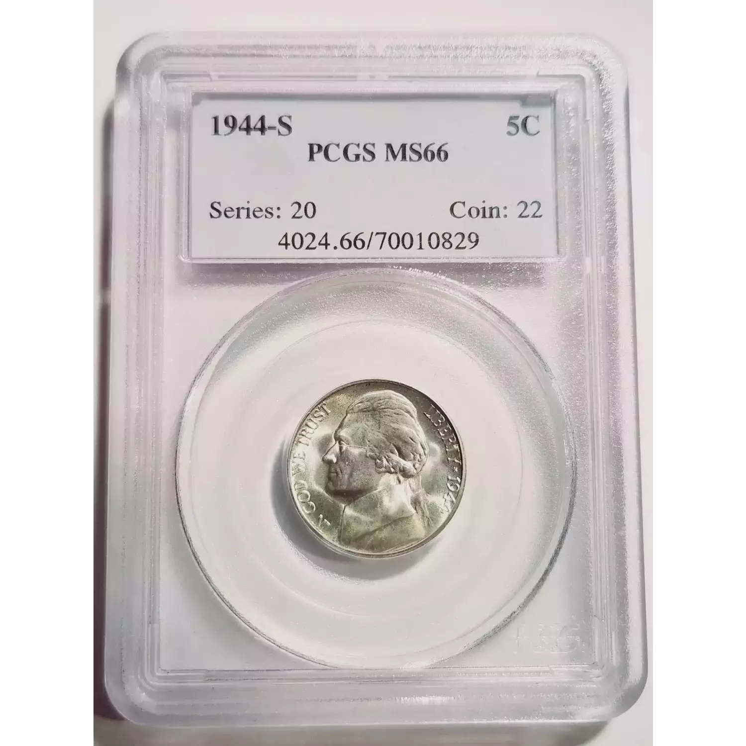 1944-S Nickel Jefferson PCGS MS-66 - Bob Paul Rare Coins