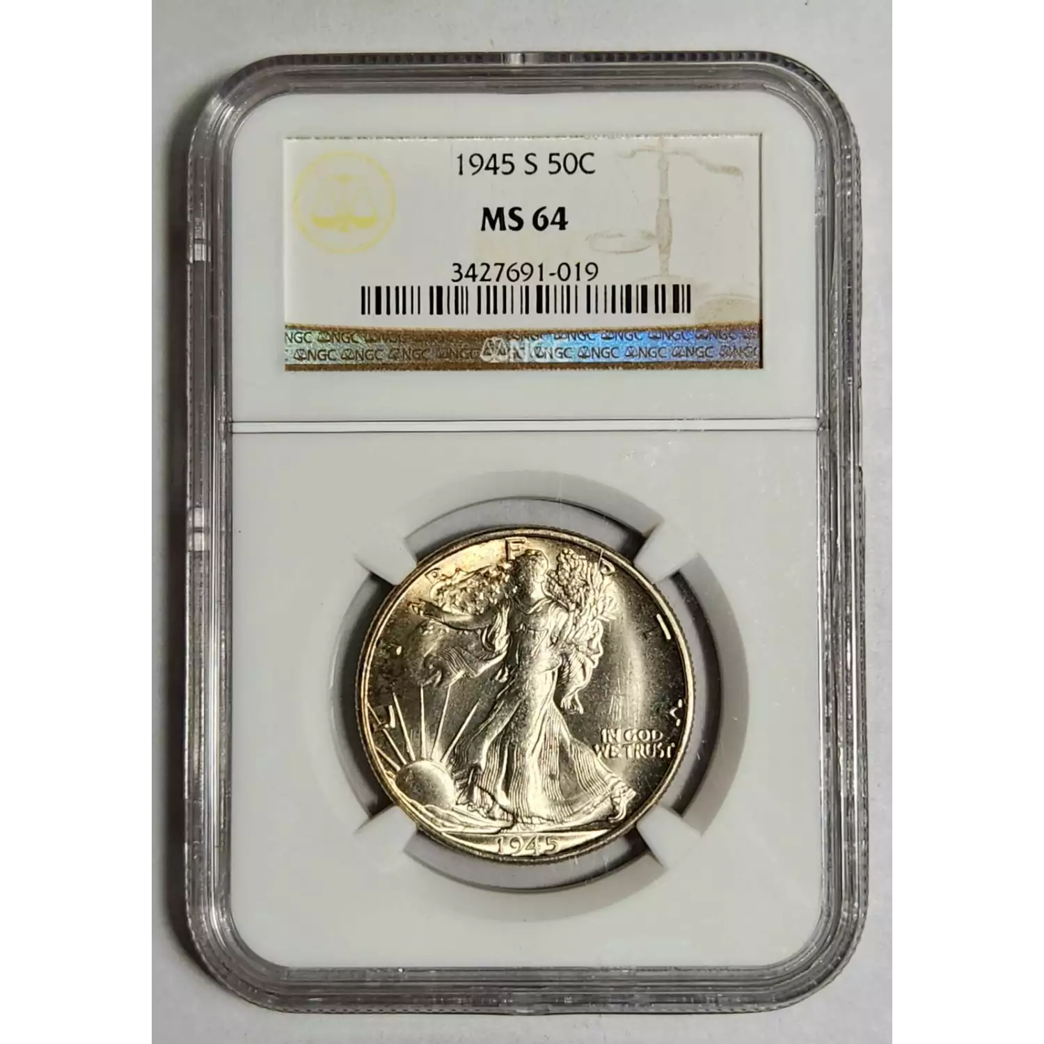 1945-S Walking Liberty Half Dollar NGC MS-64 - Bob Paul Rare Coins