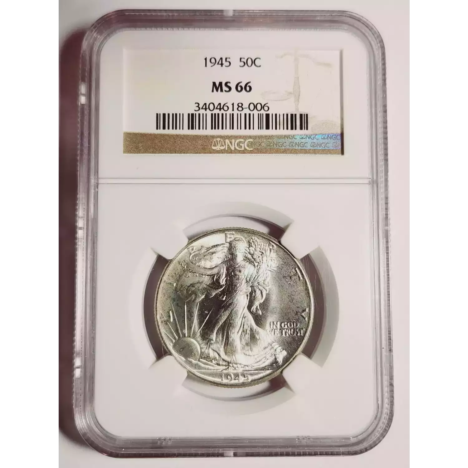 1945 Walking Liberty Half Dollar NGC MS-66 - Bob Paul Rare Coins