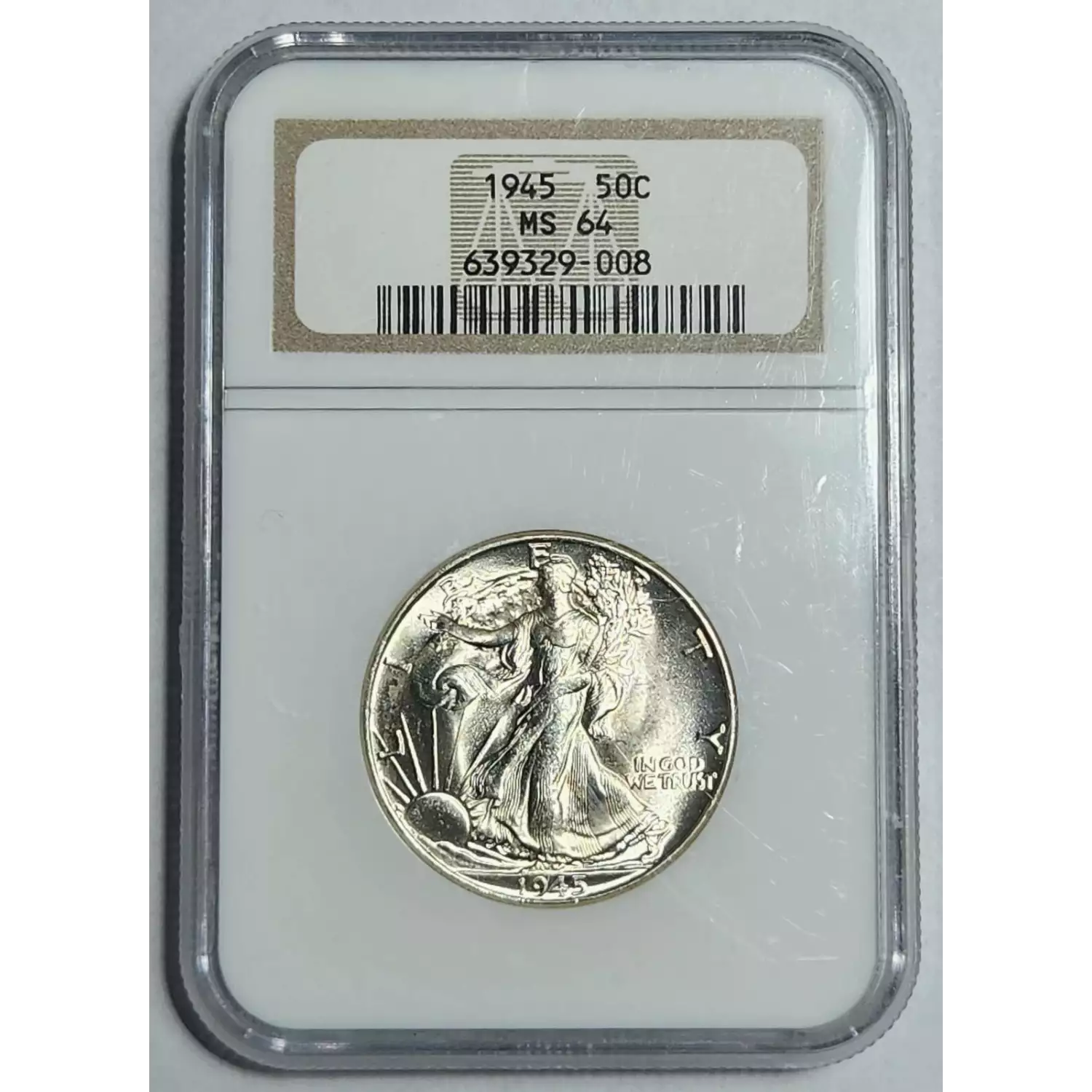 1945 Walking Liberty Half Dollar NGC MS-64 - Bob Paul Rare Coins