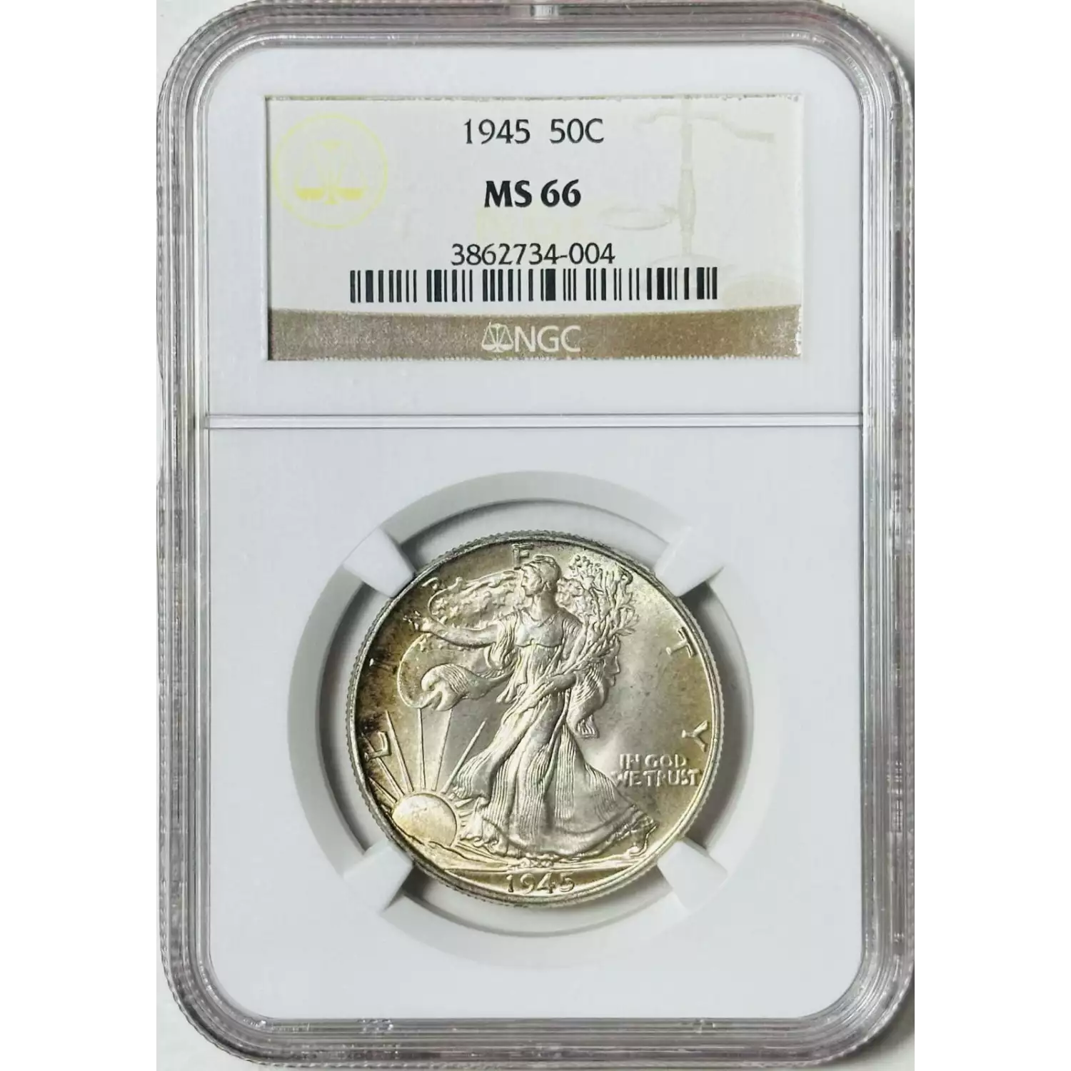 1945 Walking Liberty Half Dollar NGC MS-66 - Bob Paul Rare Coins