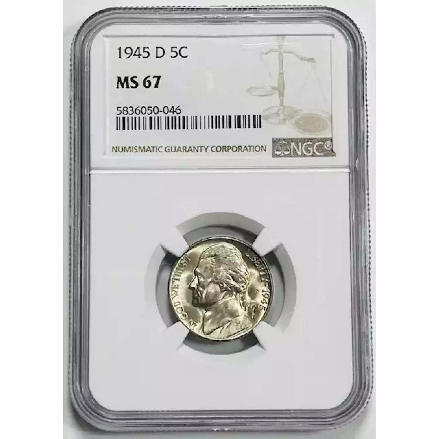 1945-D Nickel Jefferson NGC MS-67 - Bob Paul Rare Coins