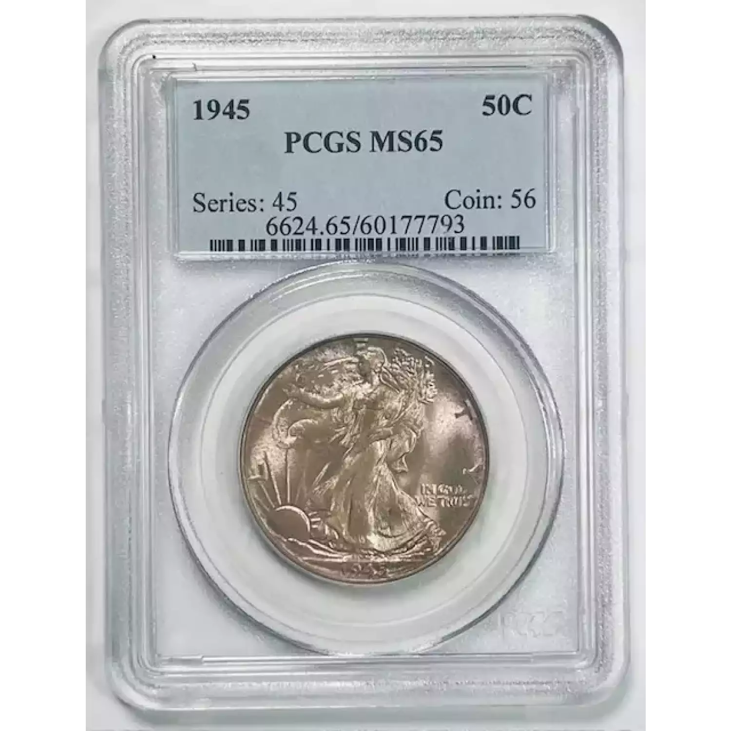 1945 Walking Liberty Half Dollar PCGS MS-65 - Bob Paul Rare Coins