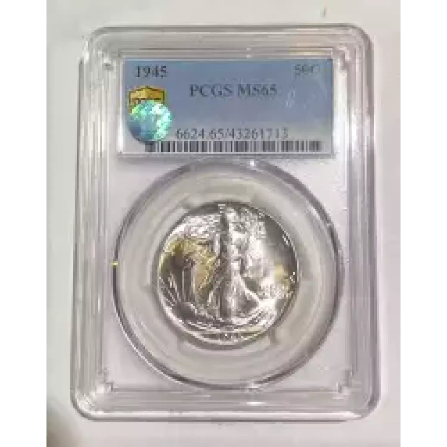 1945 Walking Liberty Half Dollar PCGS MS-65 Sight White - Bob Paul Rare ...