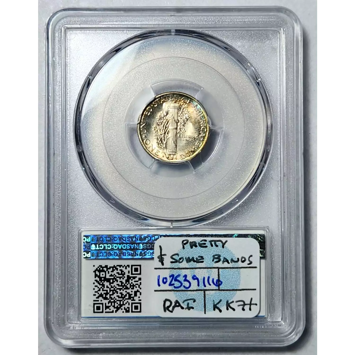 1945-S Mercury Dime PCGS MS-67 Micro S - CAC - PRETTY & SOME BANDS CAC - Bob Paul Rare Coins