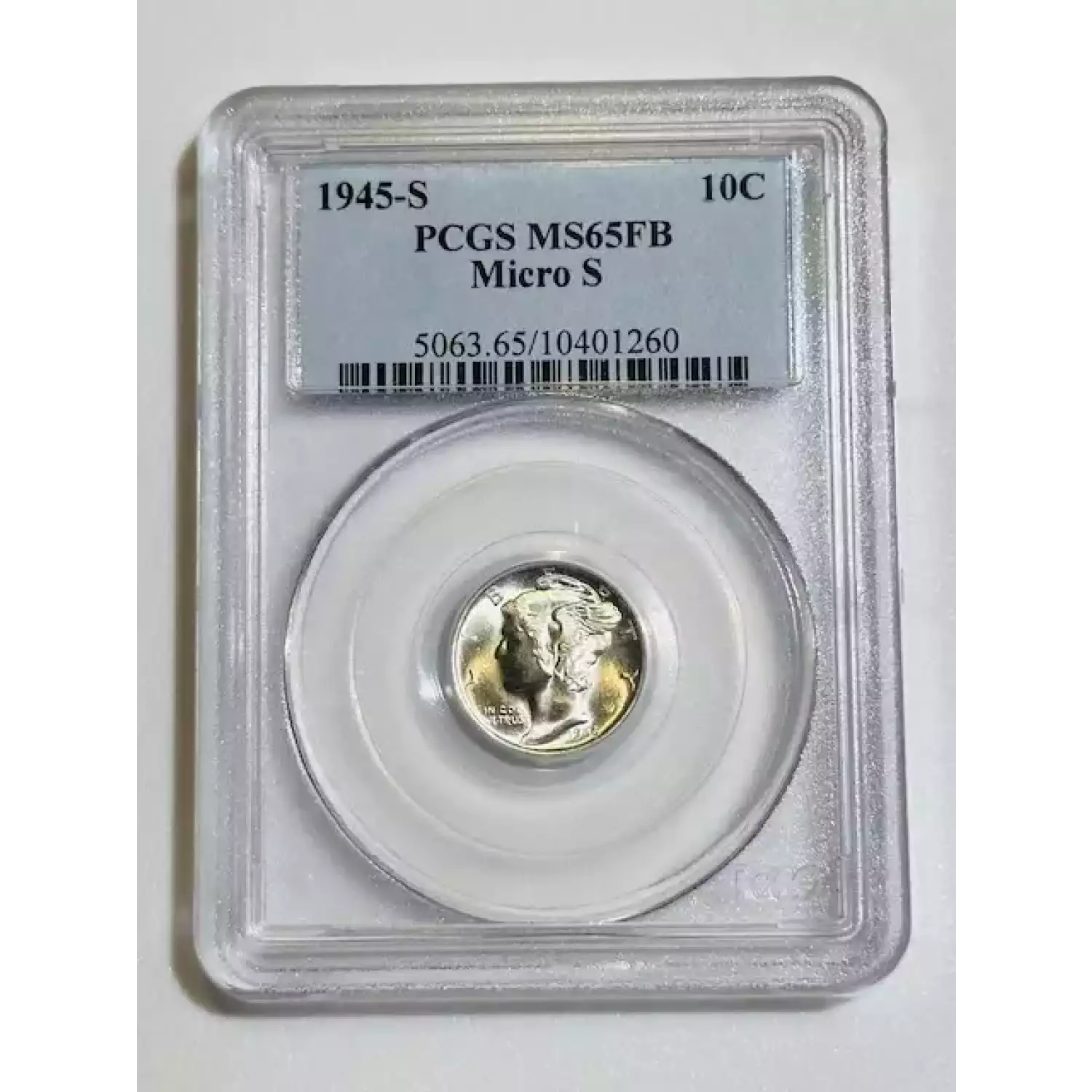 1945-S Mercury Dime PCGS MS-65 FB Micro S- White! - Bob Paul Rare Coins