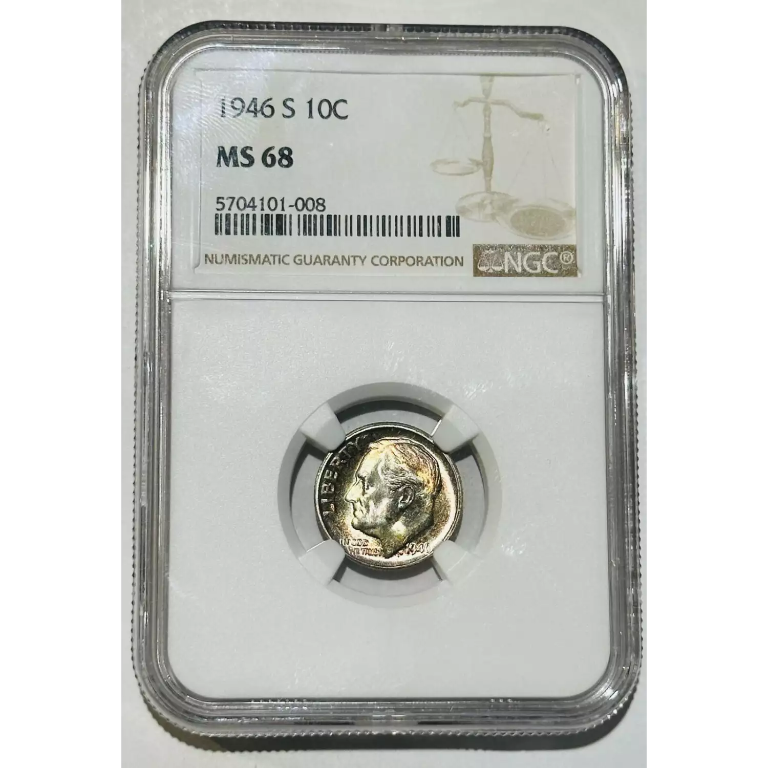 1946-S Dimes Roosevelt NGC MS-68 - Bob Paul Rare Coins