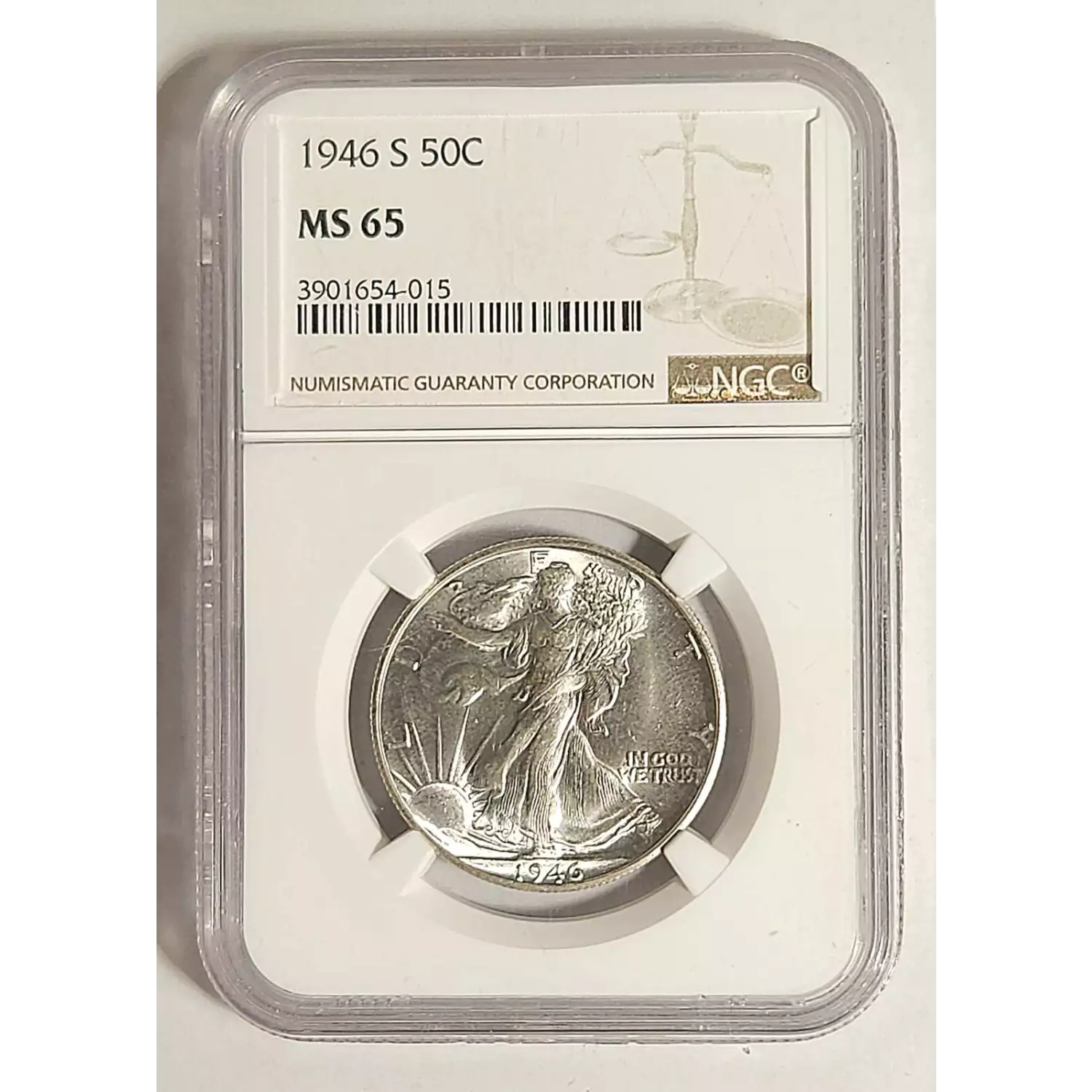 1946-S Walking Liberty Half Dollar NGC MS-65 - LOTS OF LUSTER - Bob ...