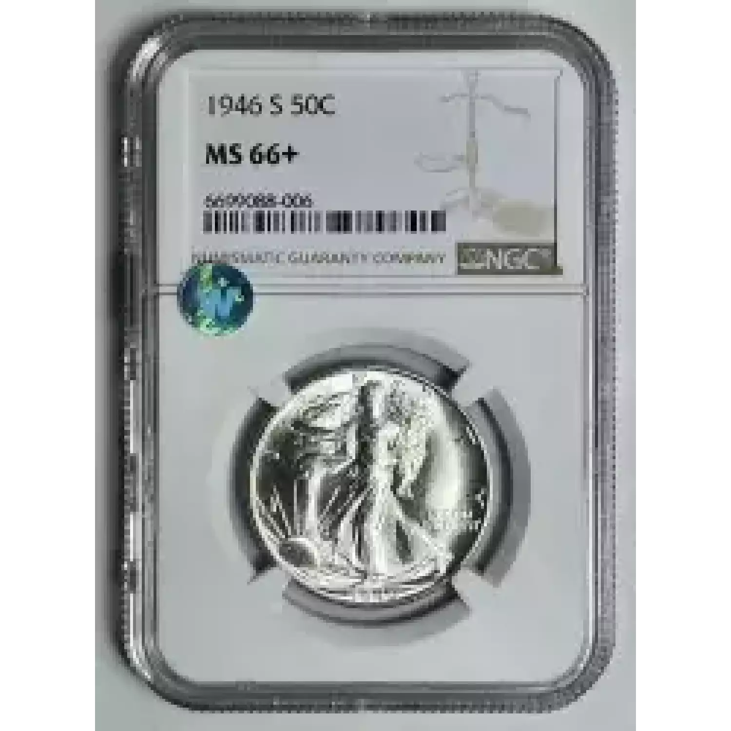 1946-S Walking Liberty Half Dollar NGC MS-66+ Sight White - Bob Paul Rare Coins