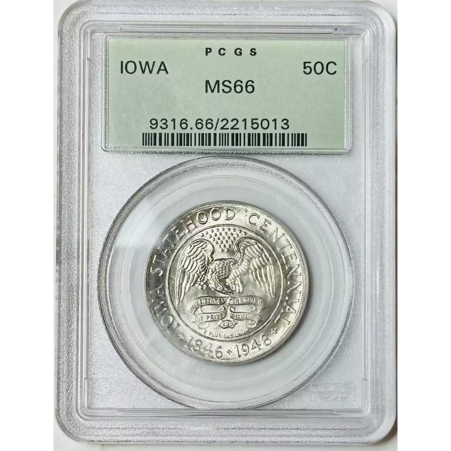 1946 Classic Commemorative Iowa Centennial PCGS MS-66 Iowa - Bob Paul ...