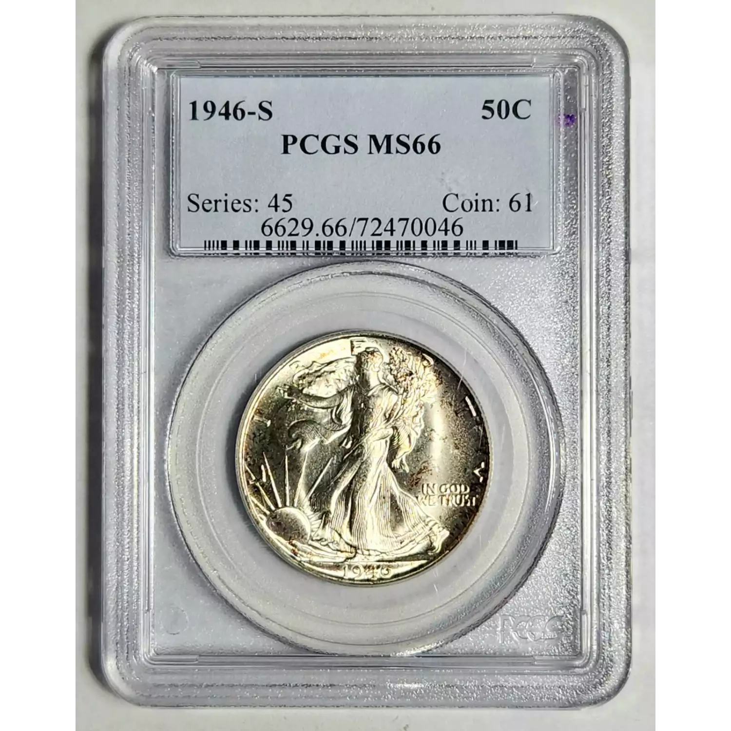 1946-S Walking Liberty Half Dollar PCGS MS-66 - Bob Paul Rare Coins