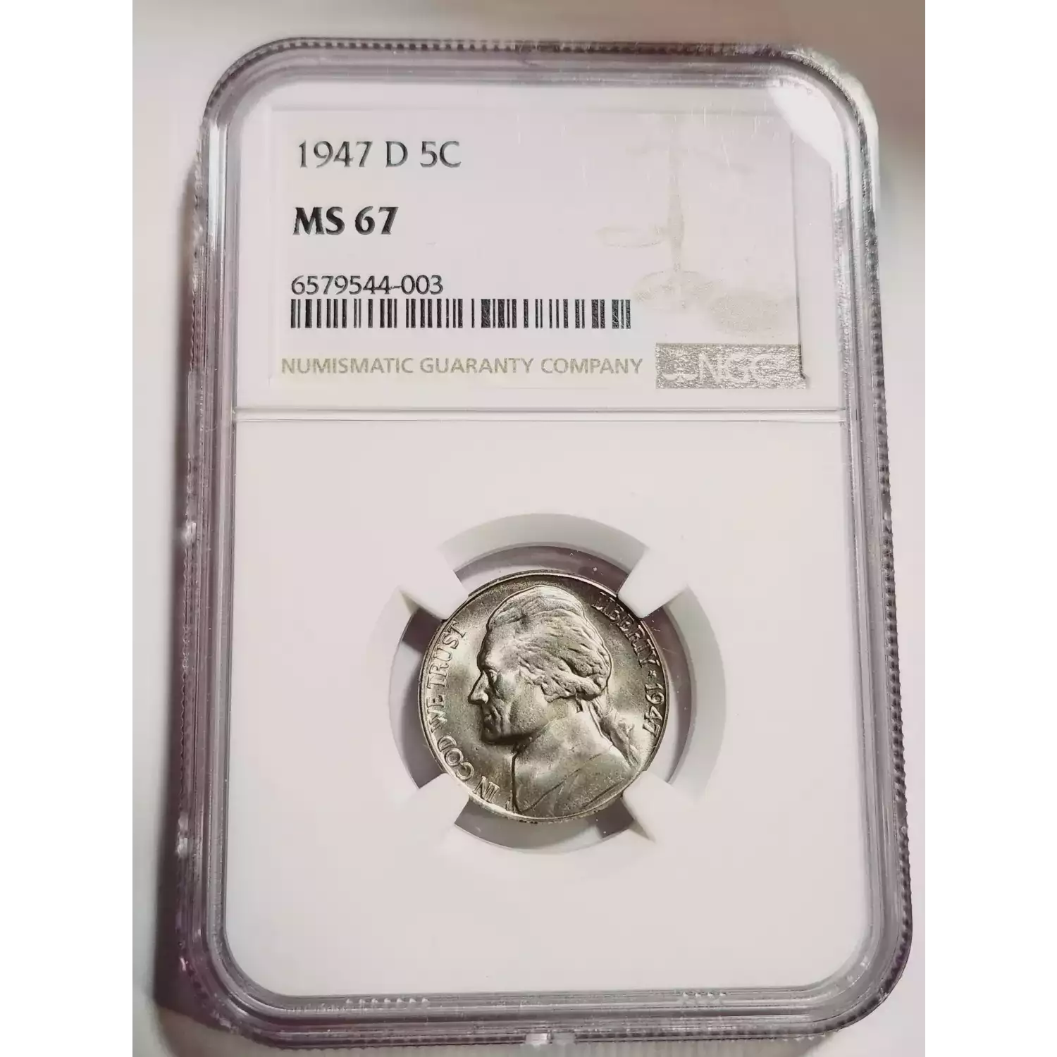 1947-D Nickel Jefferson NGC MS-67 - Bob Paul Rare Coins