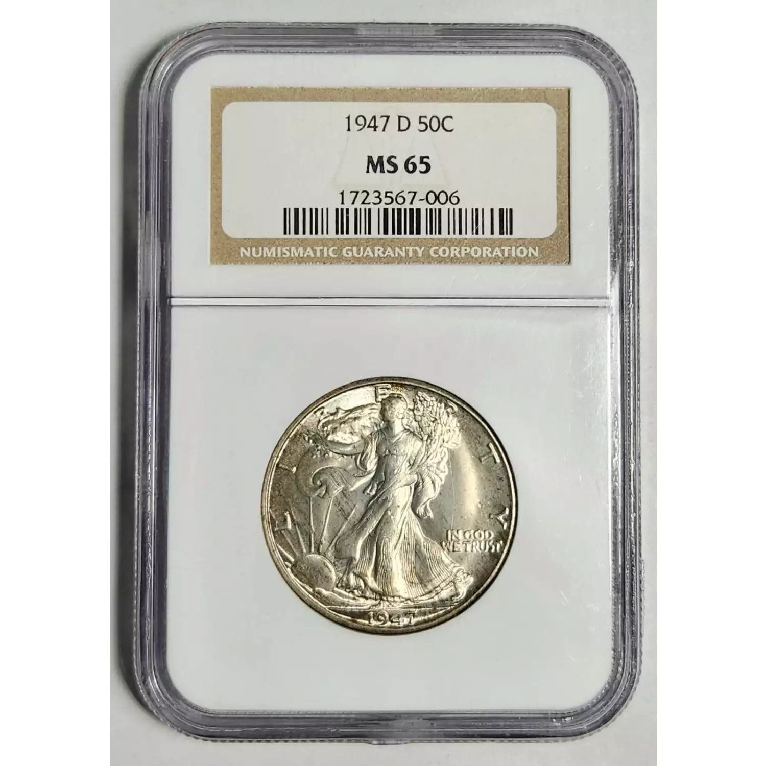 1947-D Walking Liberty Half Dollar NGC MS-65 - Bob Paul Rare Coins