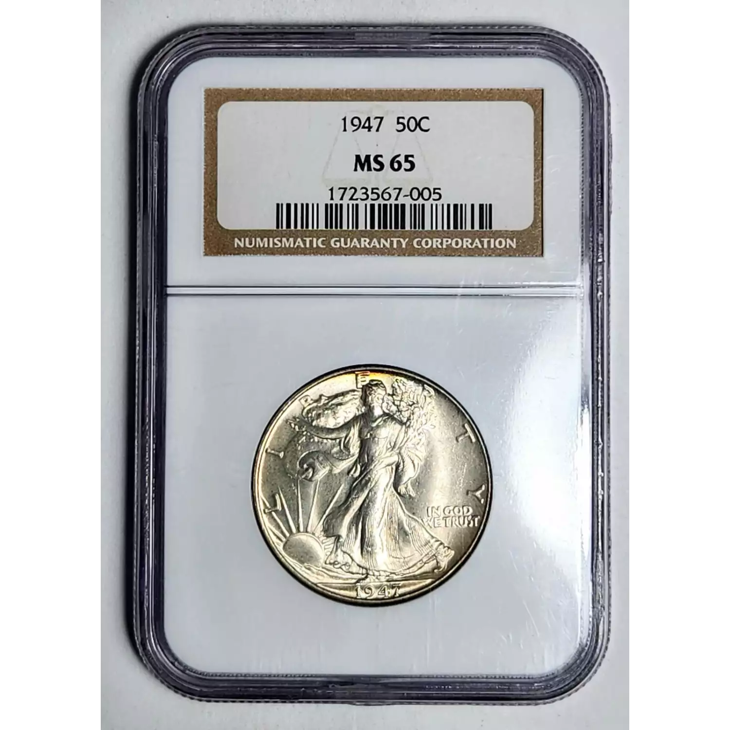 1947 Walking Liberty Half Dollar NGC MS-65 - ORIGINAL - Bob Paul Rare Coins