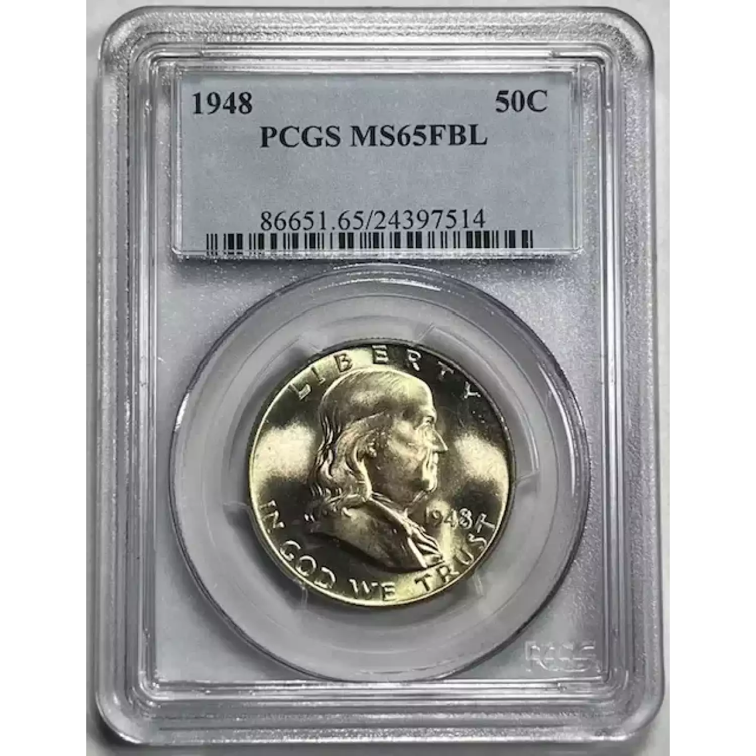 1948 Franklin Half Dollar PCGS MS-65 FBL - Bob Paul Rare Coins