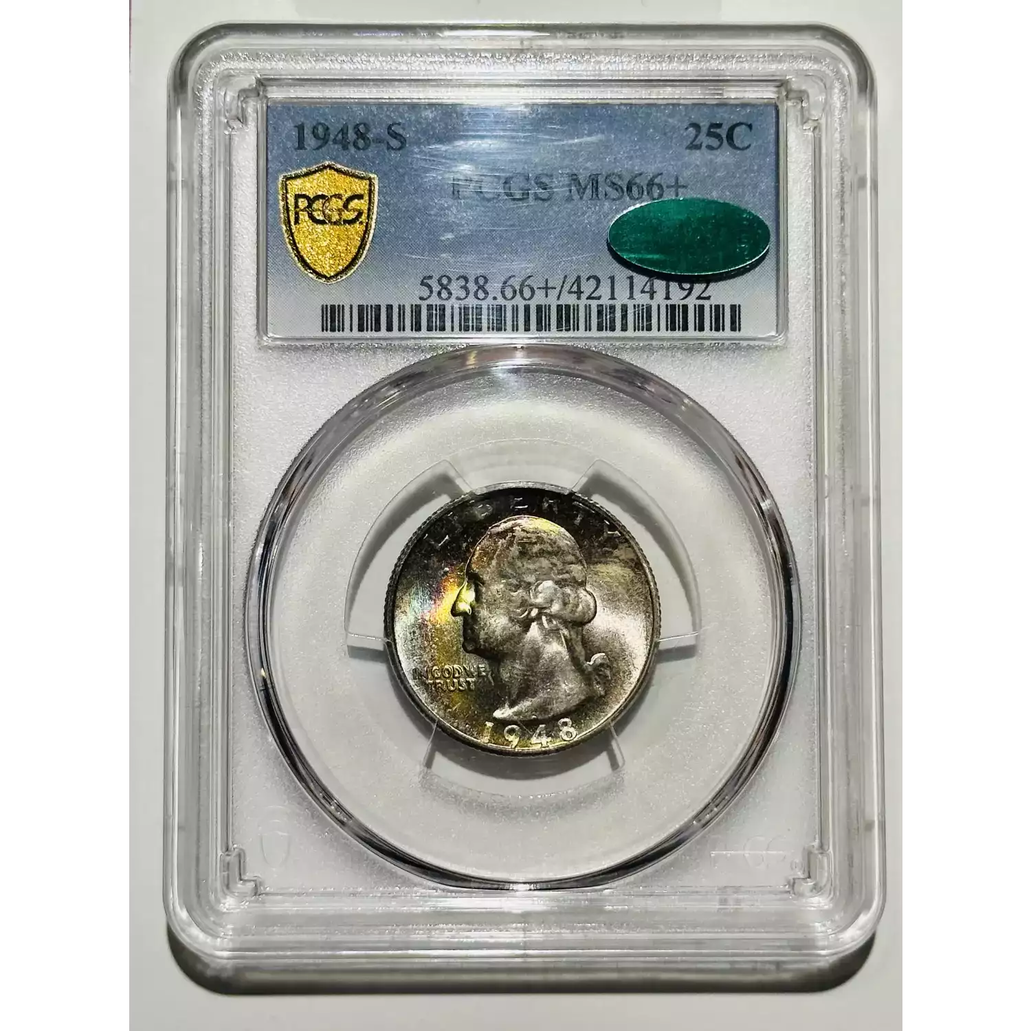 1948-S Washington Quarter PCGS MS-66+ CAC - Bob Paul Rare Coins